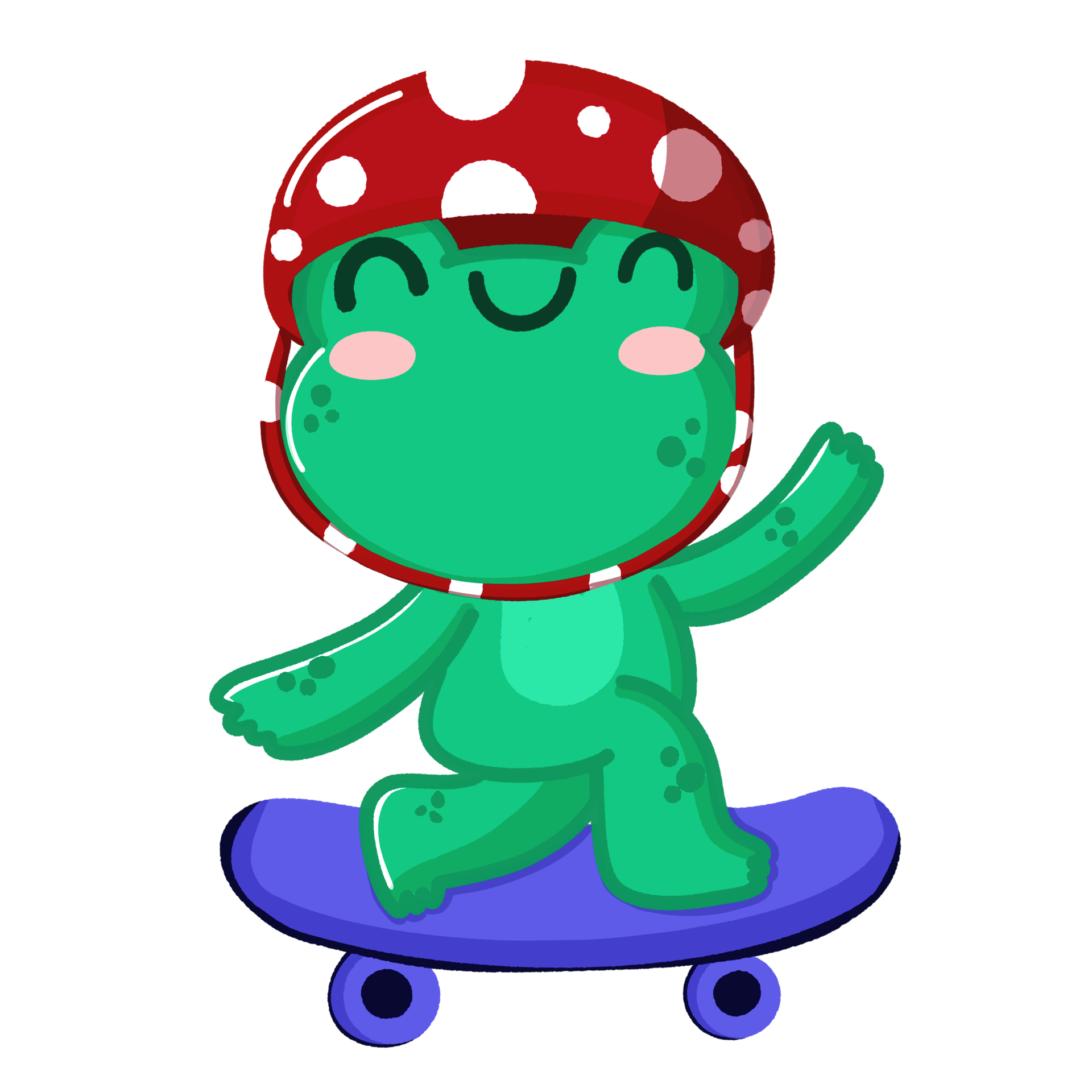 Skateboard Cute Frog 27348953 Png