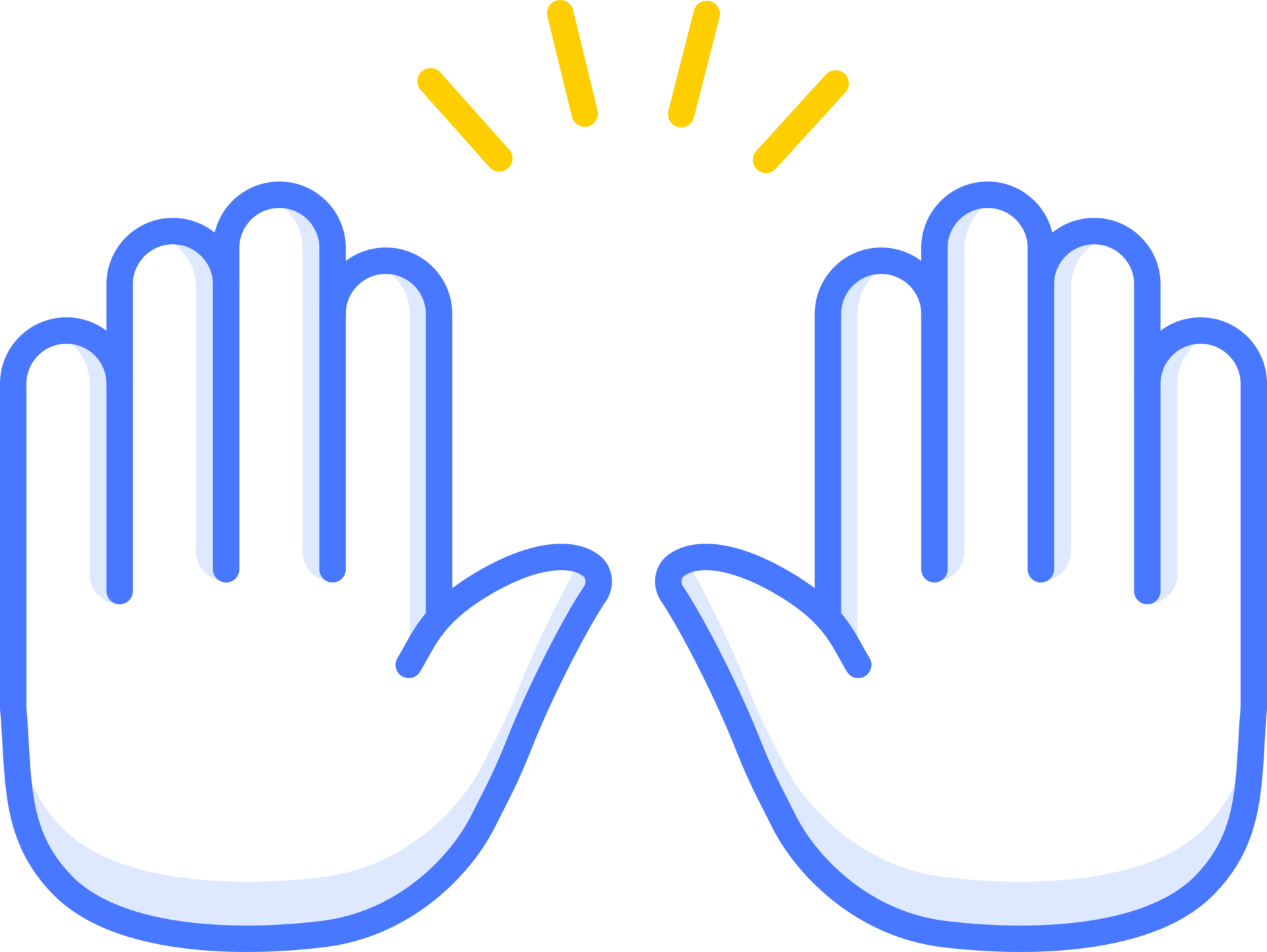 Raising Hands Emoji Sticker Icon 27372682 Png