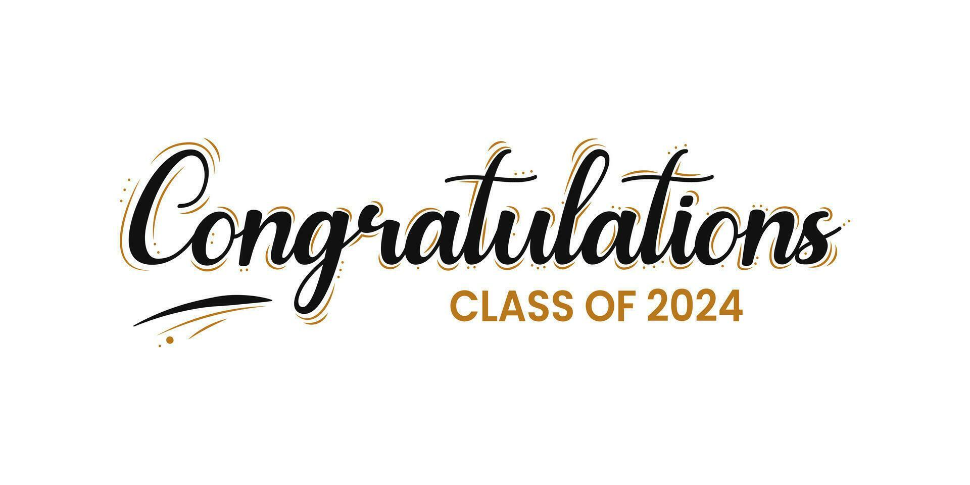 Congratulations Class of 2024 greeting sign. Congrats Graduated ...