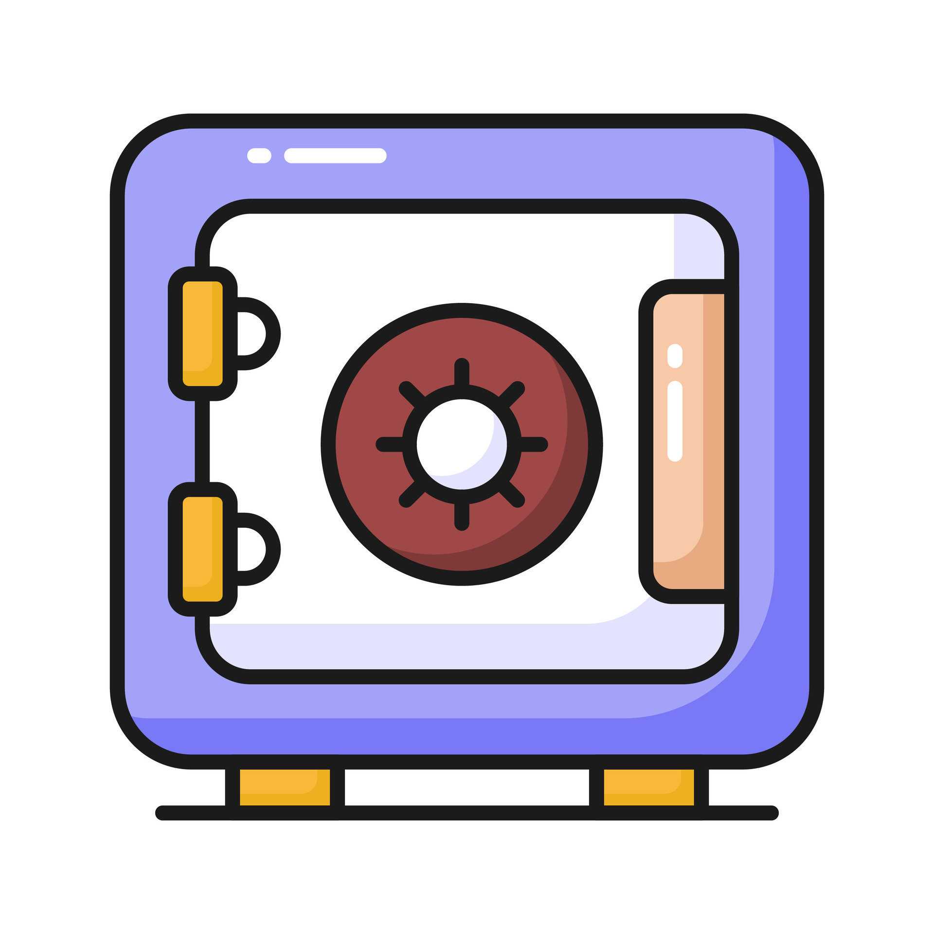 Bank vault for money saving, an icon of bank locker in editable style ...