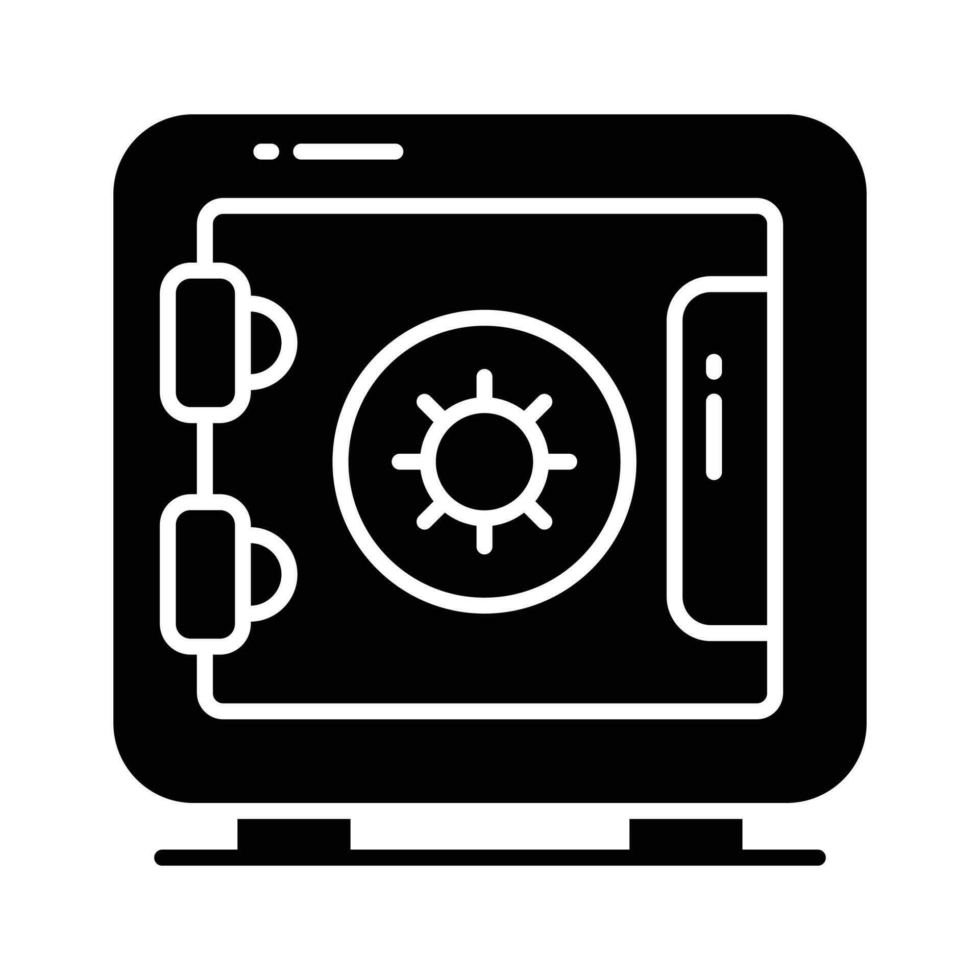 Bank vault for money saving, an icon of bank locker in editable style ...