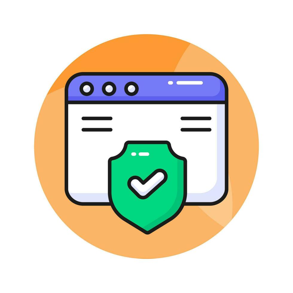 Web Browser Protection Secure Website Vector Design Secure Shield