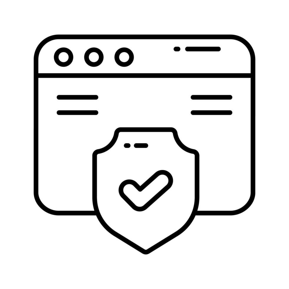 Web browser protection, secure website vector design, secure shield ...