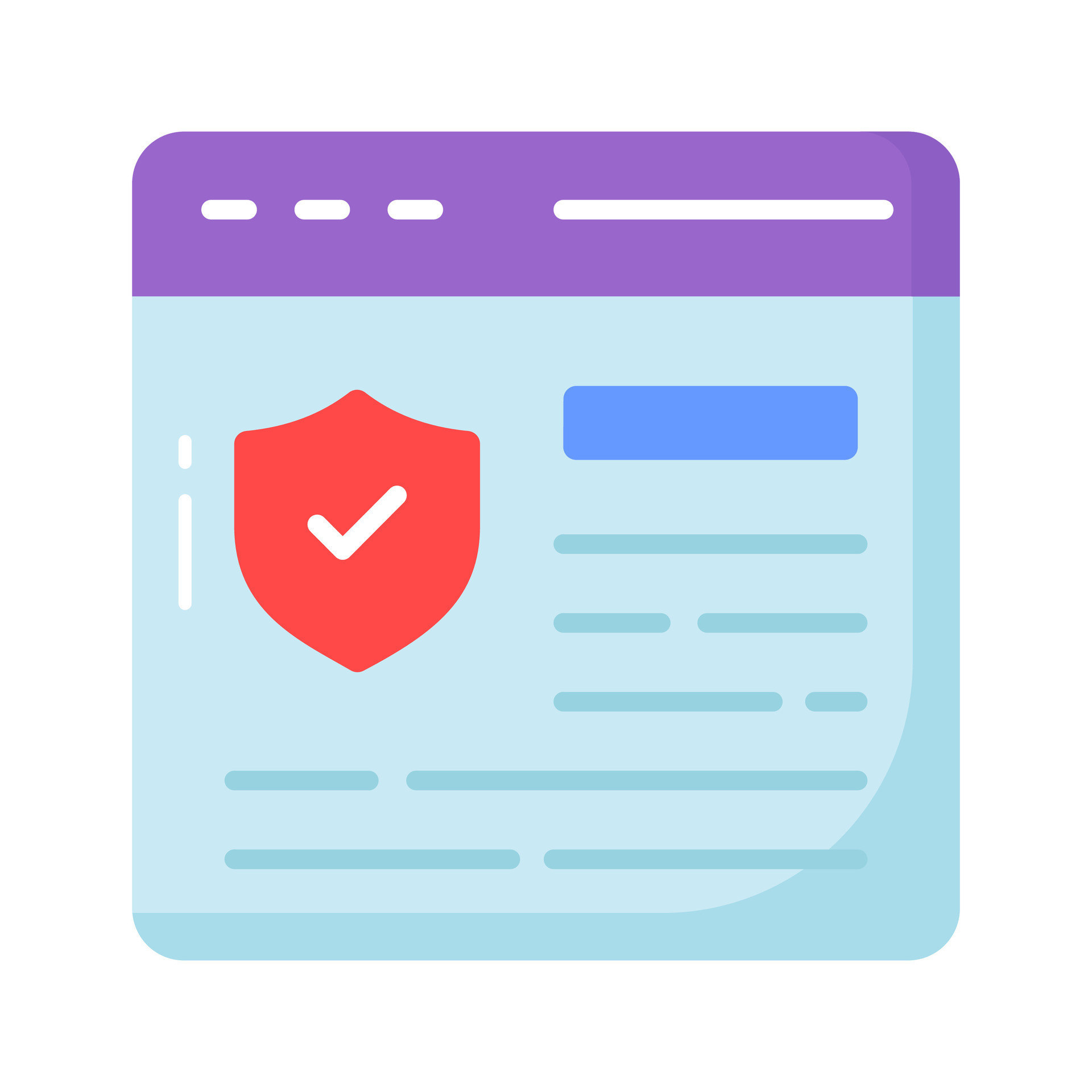 Web Browser Protection Secure Website Vector Design Secure Shield