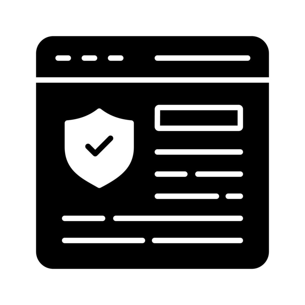 Web browser protection, secure website vector design, secure shield with webpage 27374127 Vector ...