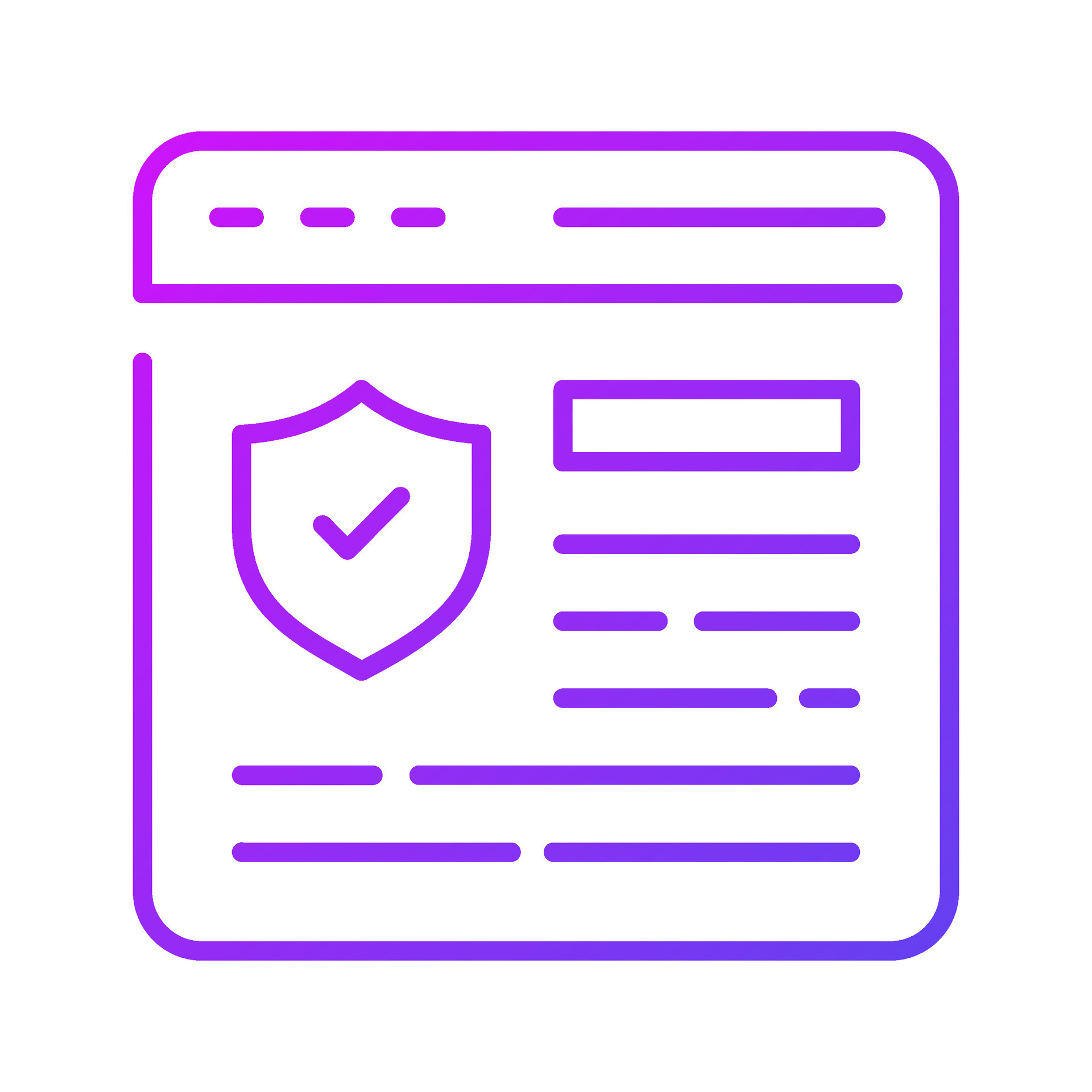 Web Browser Protection Secure Website Vector Design Secure Shield