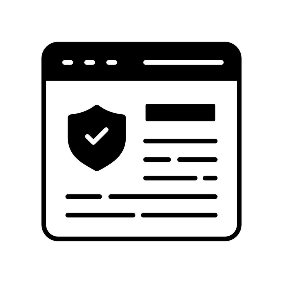 Web browser protection, secure website vector design, secure shield ...