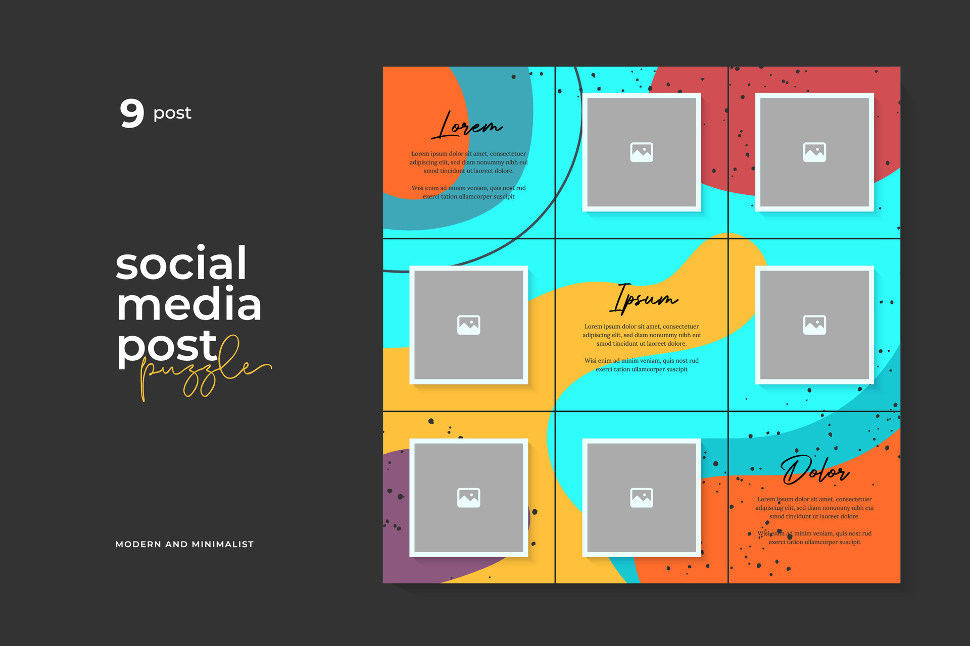 Vector Design Template for Social Media Post Puzzle 27375122 Vector Art at Vecteezy