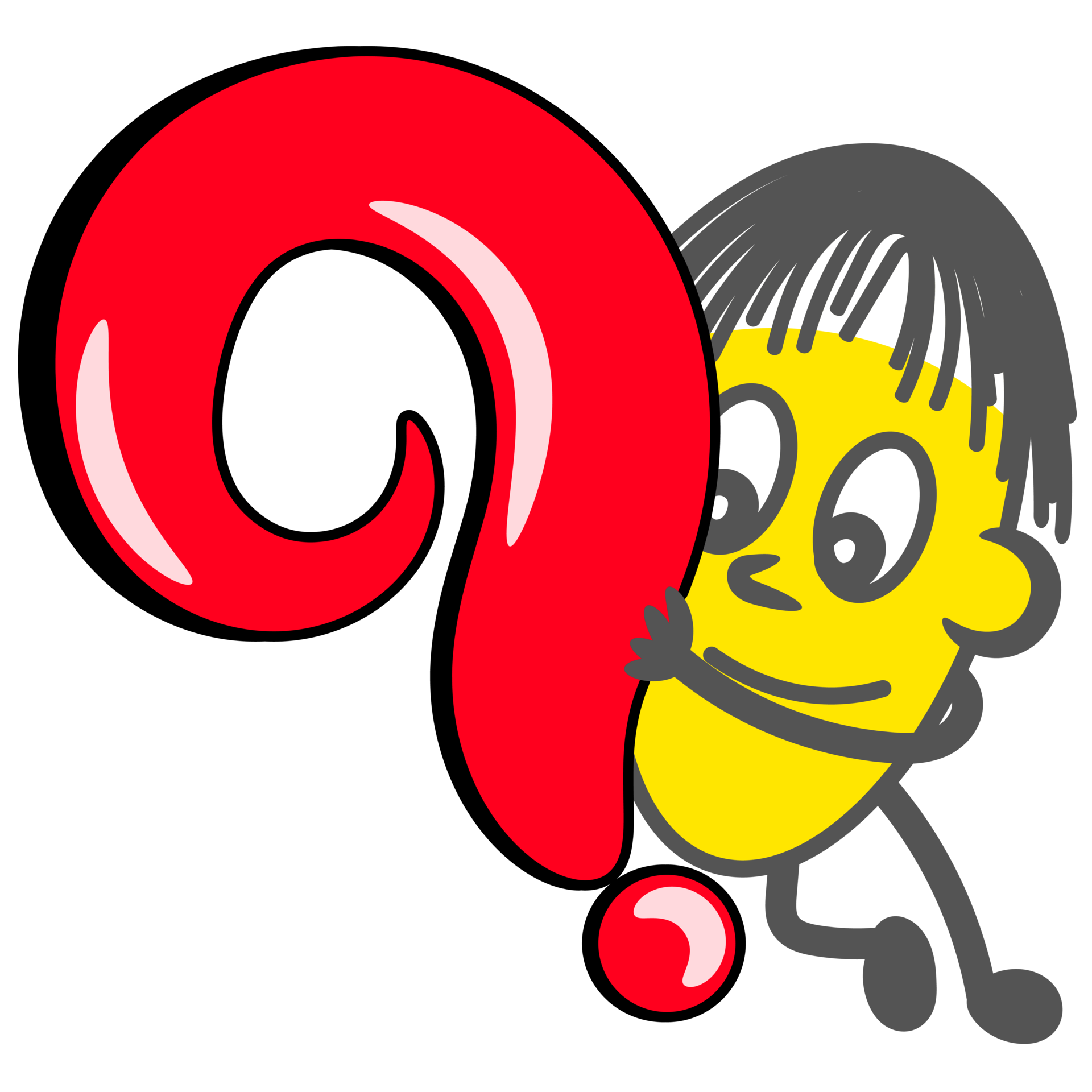 Round Yellow With A Red Question Marks 27378861 Png