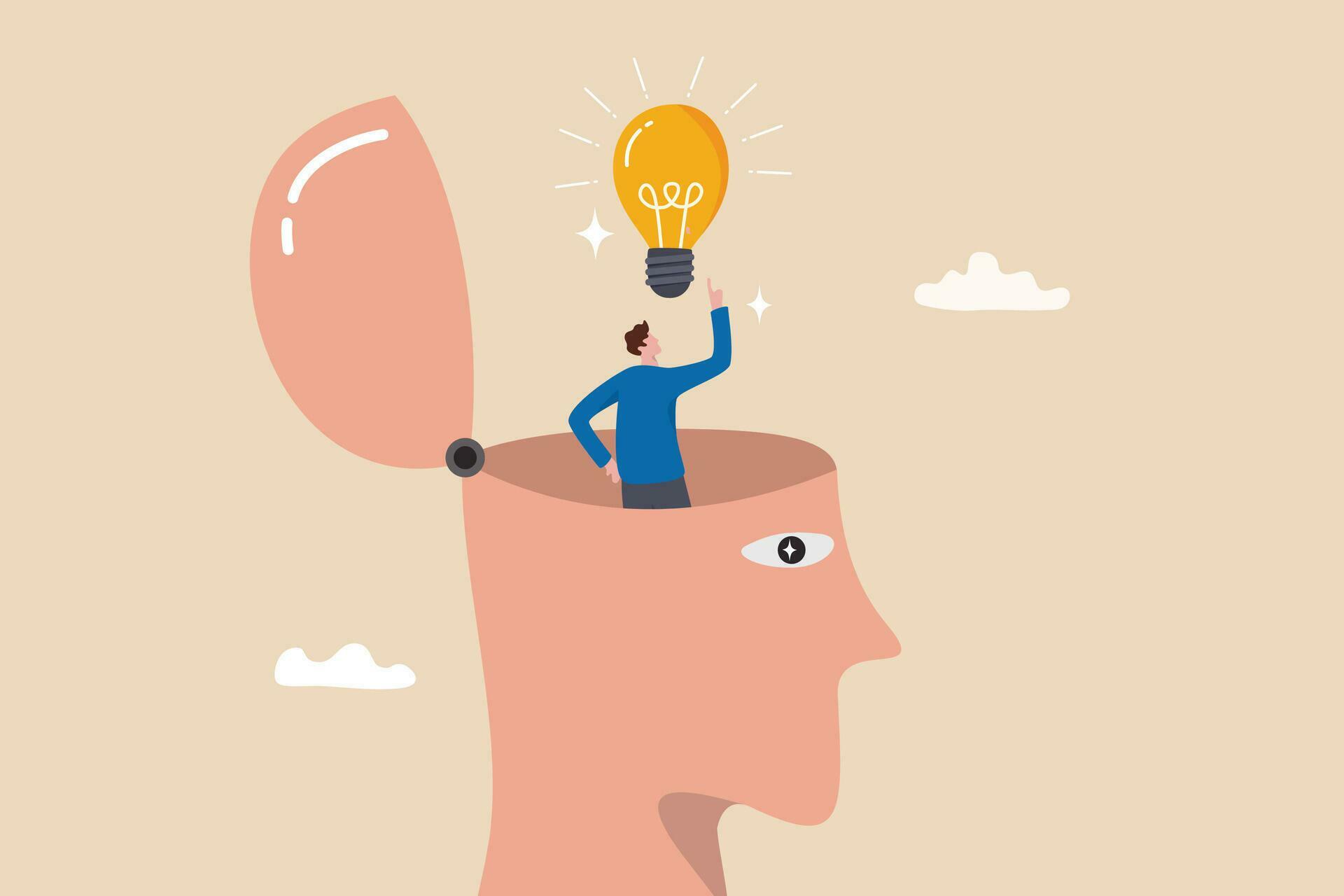 Eureka moment discover new idea or solution to solve problem, business ...