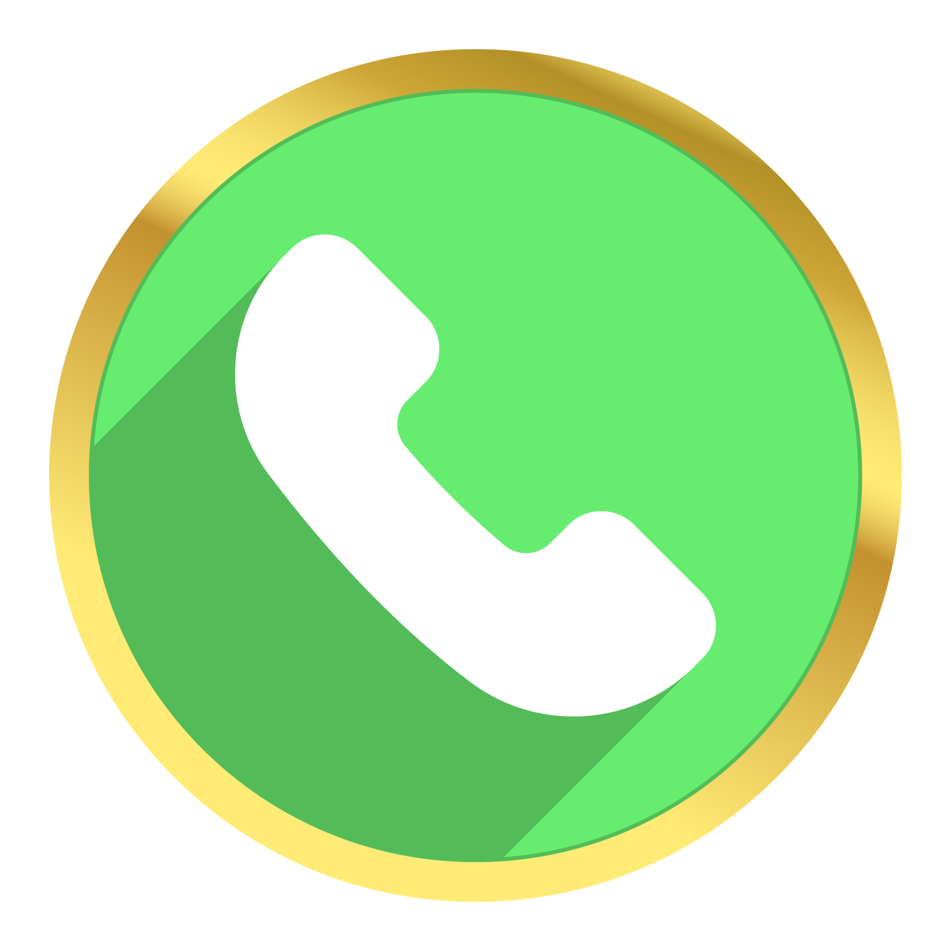 Trendy Telephone Icon Flat Style, Receive Phone Call, Design Element ...