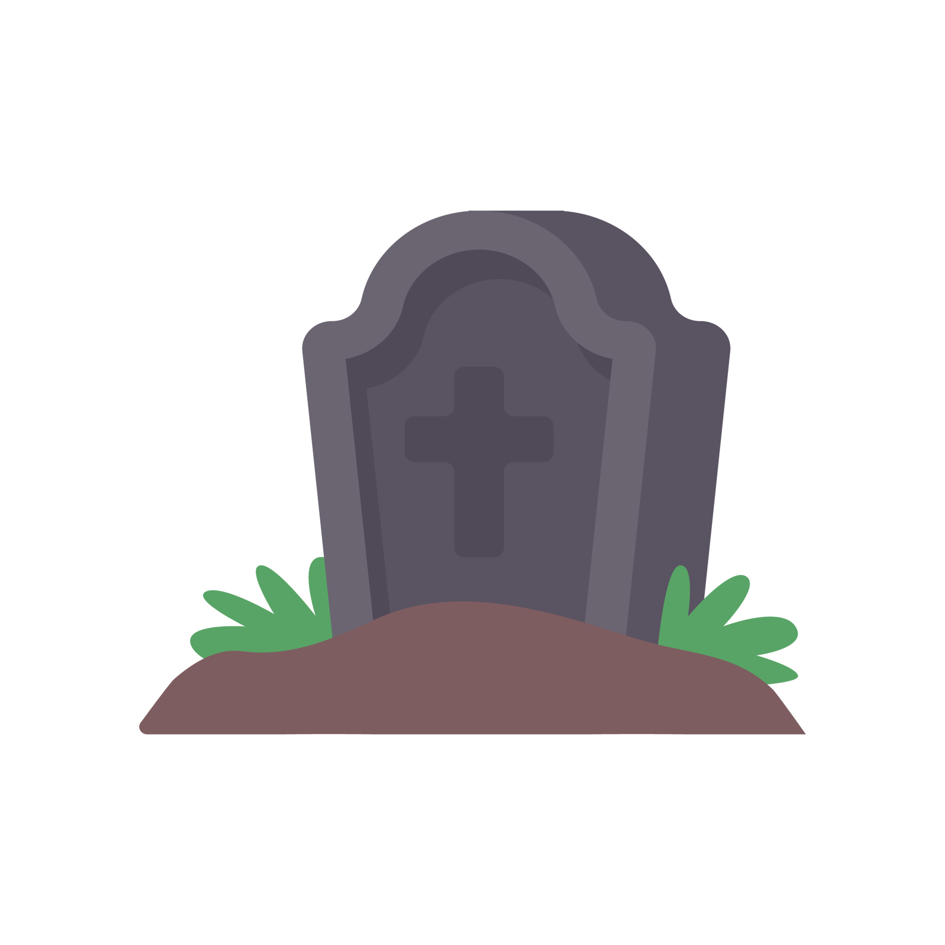 Ghost Graves Stones Carved Names Of Dead People On Rocks With Crosses In Spooky Cemetery
