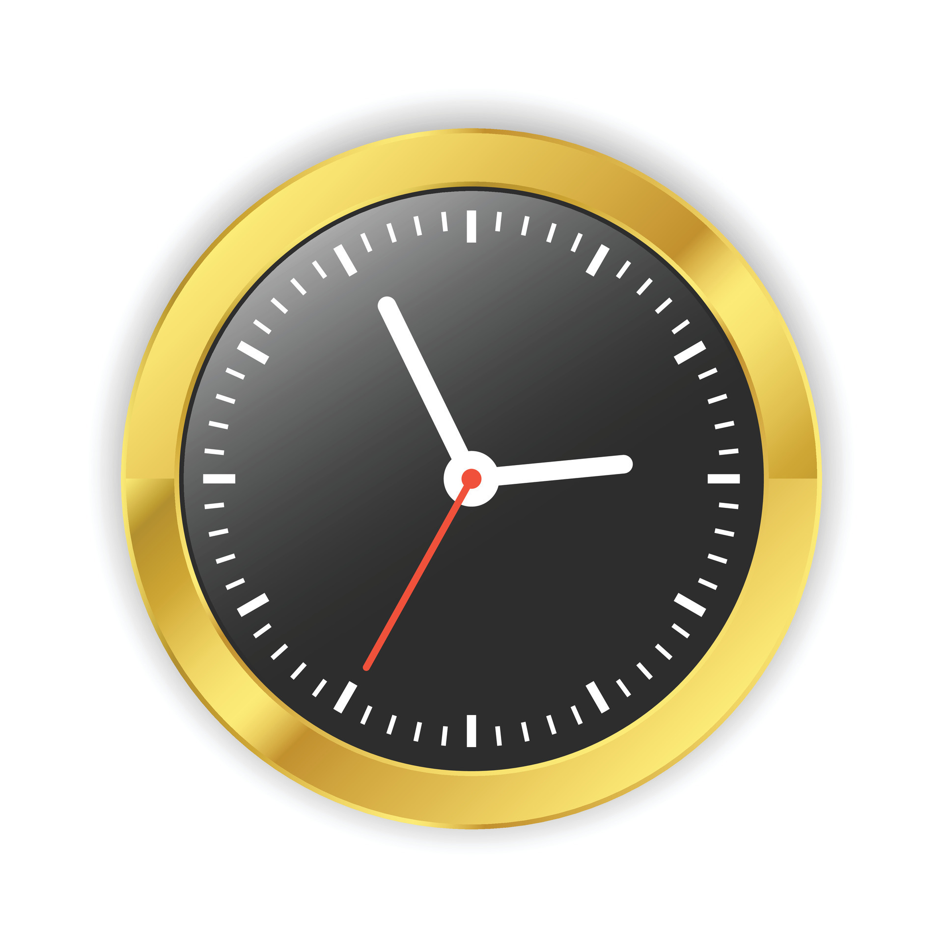 3D Realistic Clock Vector Flat, Clock Face Vector Isolated, Classic And Modern Glossy Wall Clock ...