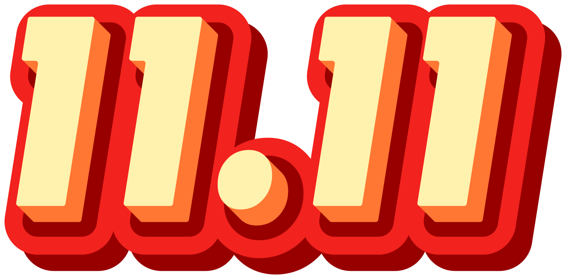 11.11 sale, Promotion label sale, alphabet 3d text effect, promotion discount label. 27382542 PNG