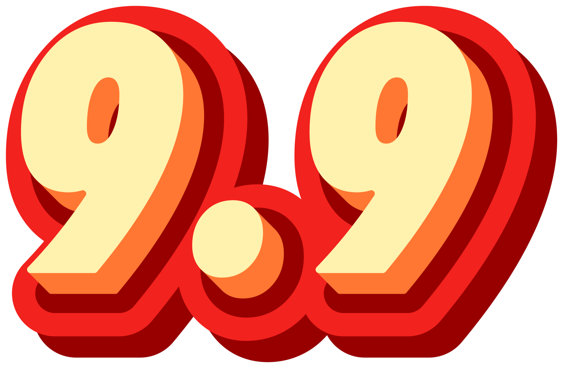 9.9 sale, Promotion label sale, alphabet 3d text effect, promotion discount label. 27382556 PNG