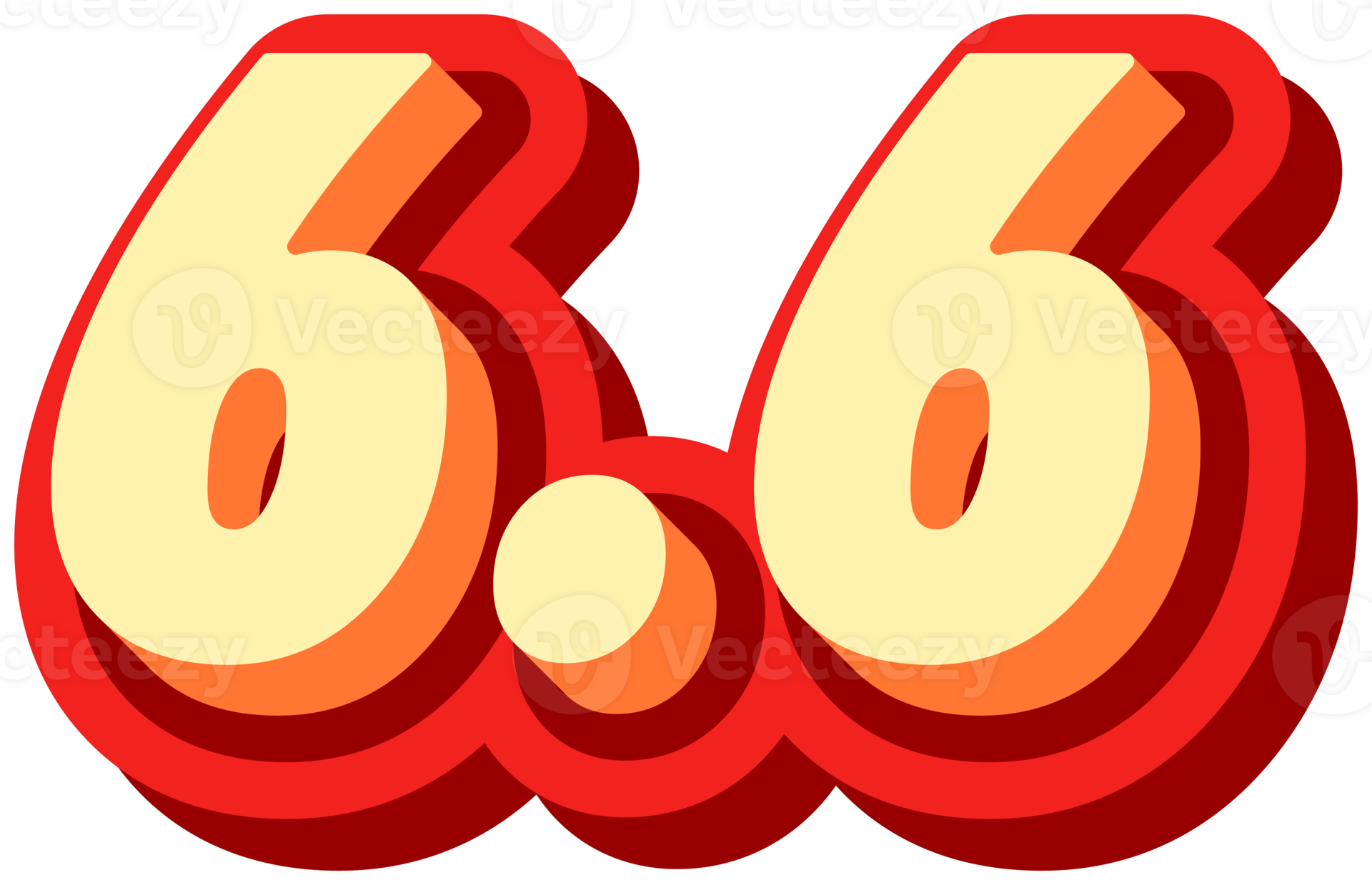 6.6 sale, Promotion label sale, alphabet 3d text effect, promotion discount label. 27382564 PNG