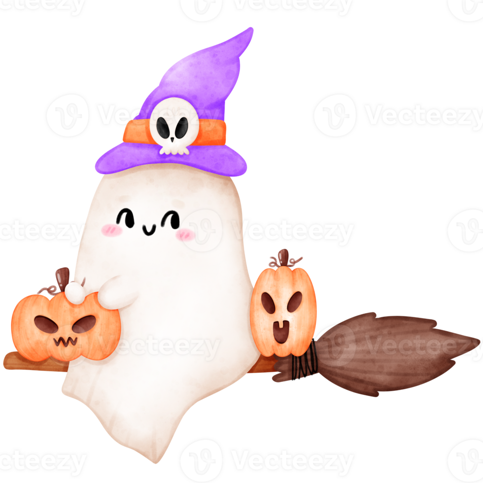 Halloween, Ghost, Cute Ghost, Halloween watercolor 27383007 PNG