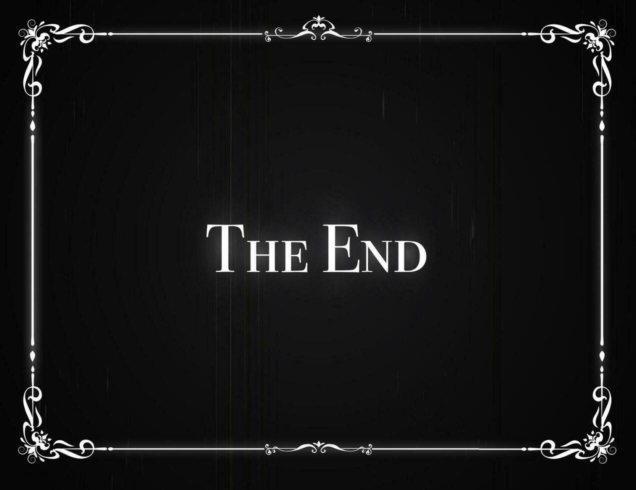 Silent movie film End screen with vintage border 27383070 Vector Art at Vecteezy