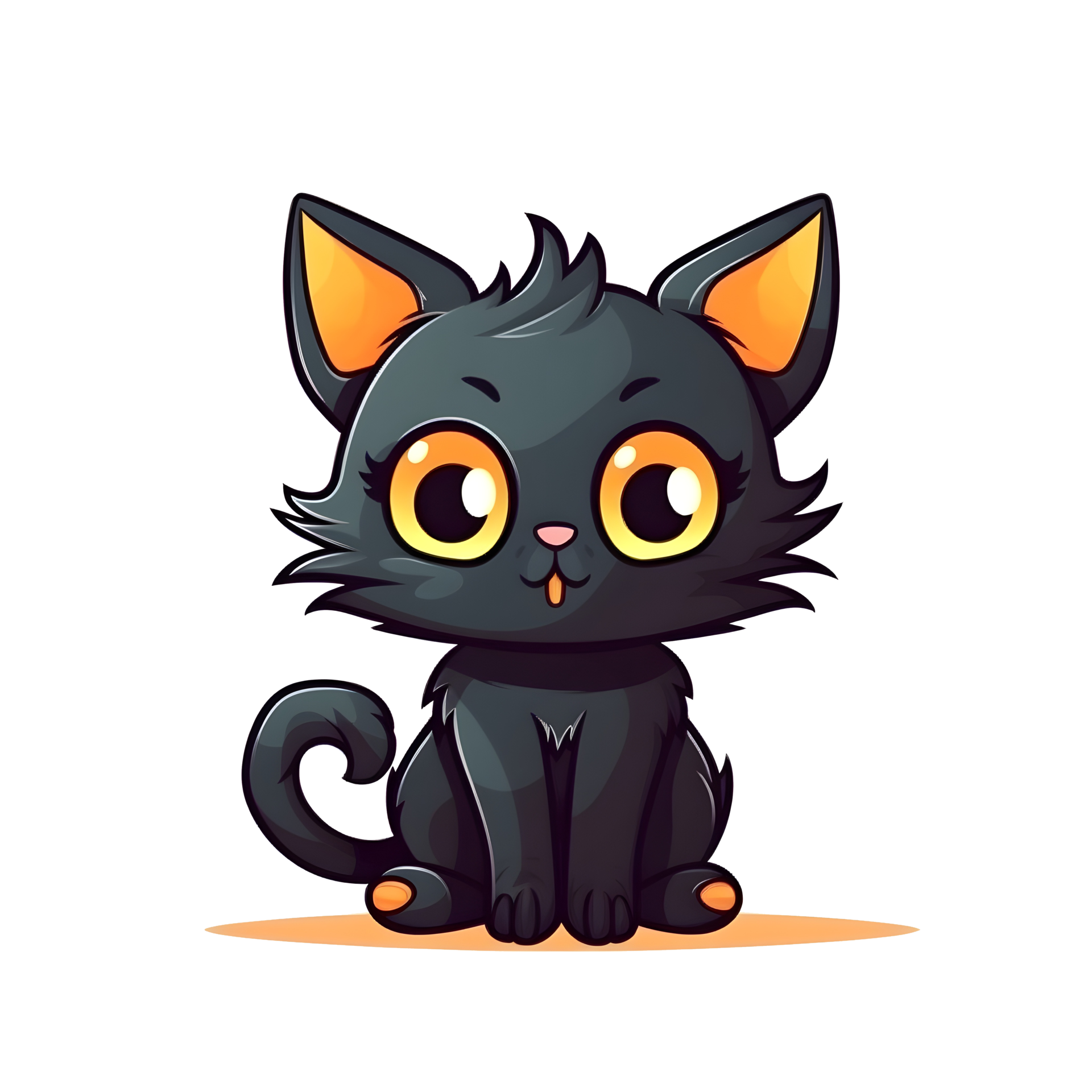 Halloween Cute Cat Cartoon Character Style Generative Ai 27384737 Png