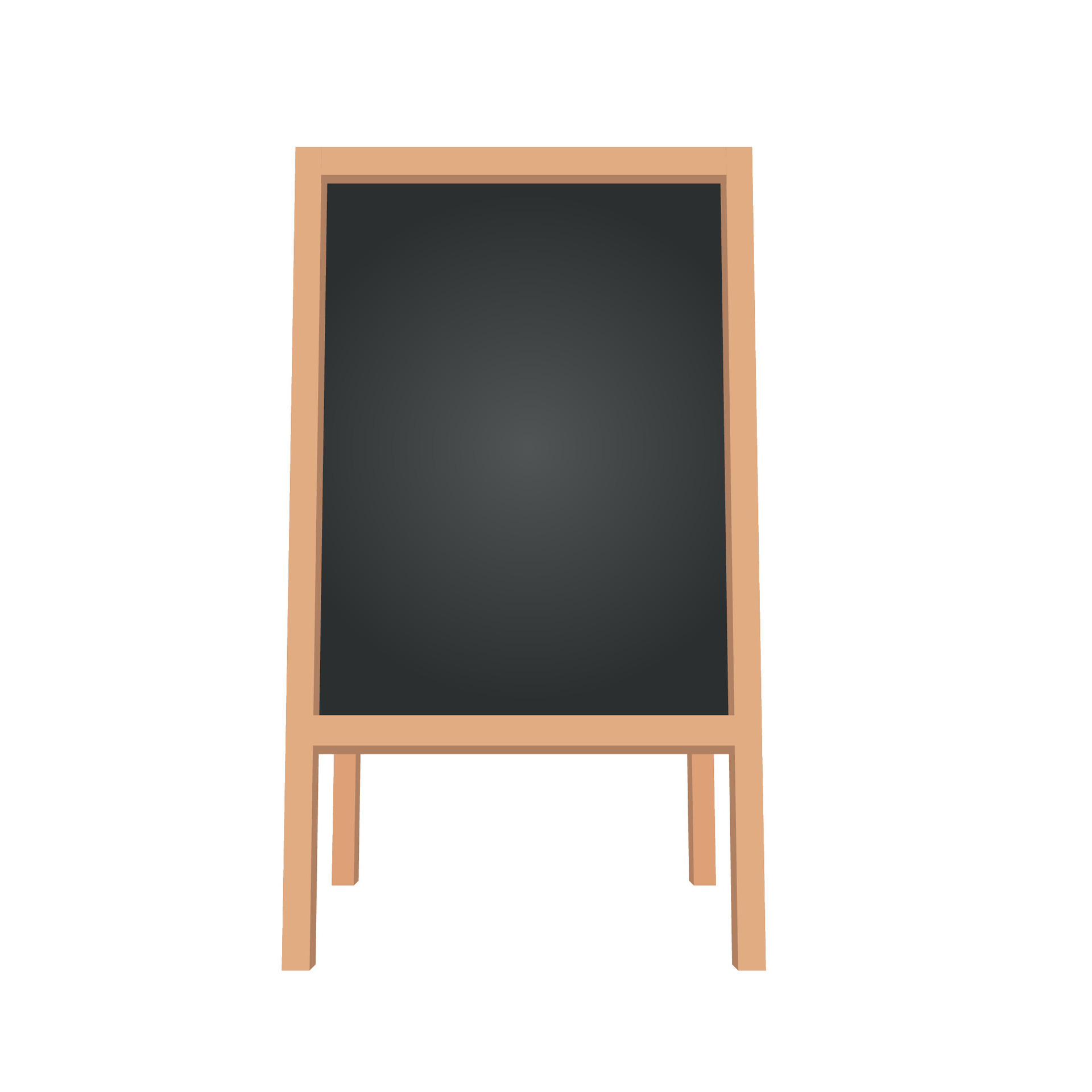 Sidewalk Chalkboard Outdoor Restaurant Blackboard With Wood Frame Empty Cafe Texting Easel