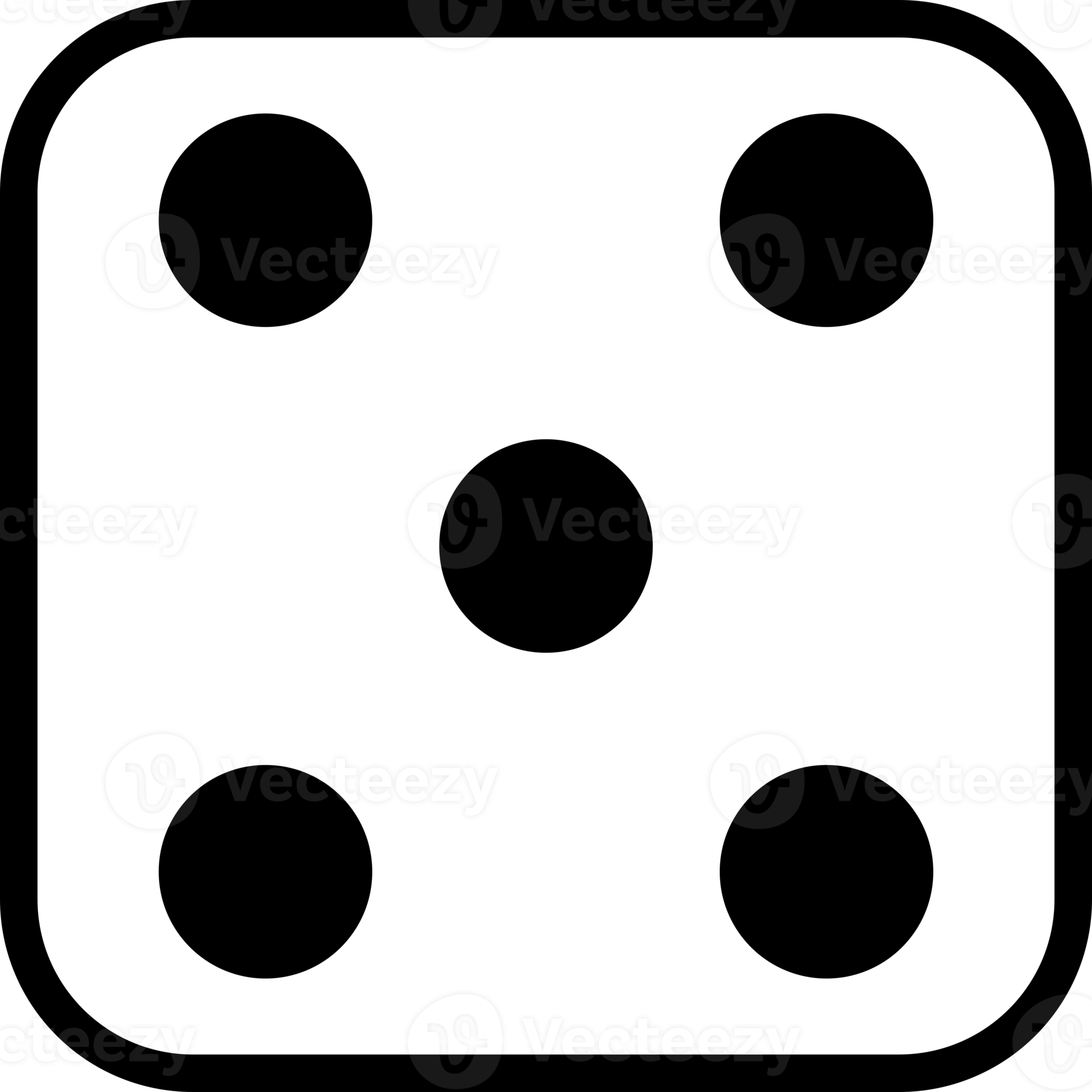 White face cube dot of game dice 27388528 PNG