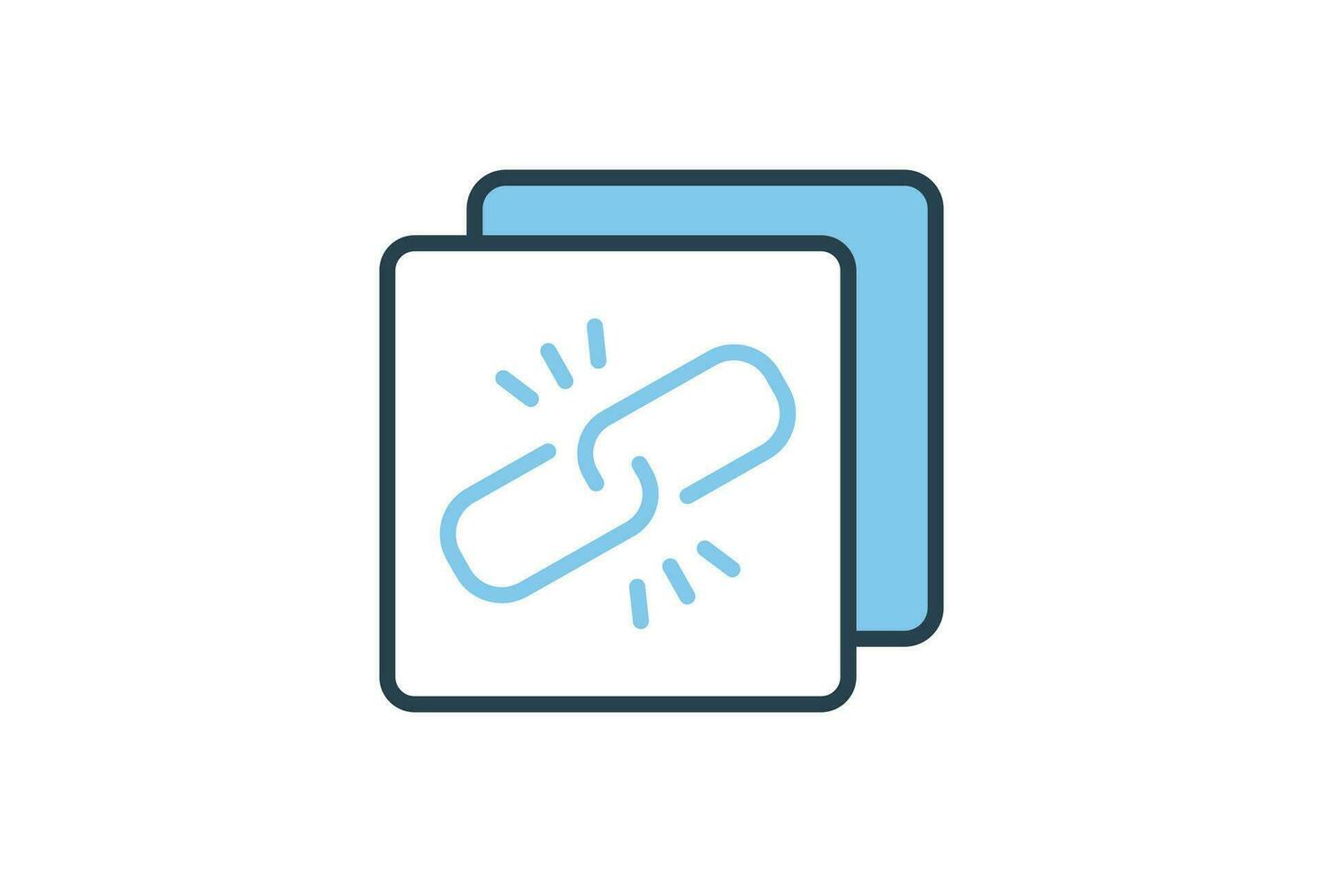 Copy link icon. suitable for web site design, app, user interfaces. flat line icon style. Simple ...