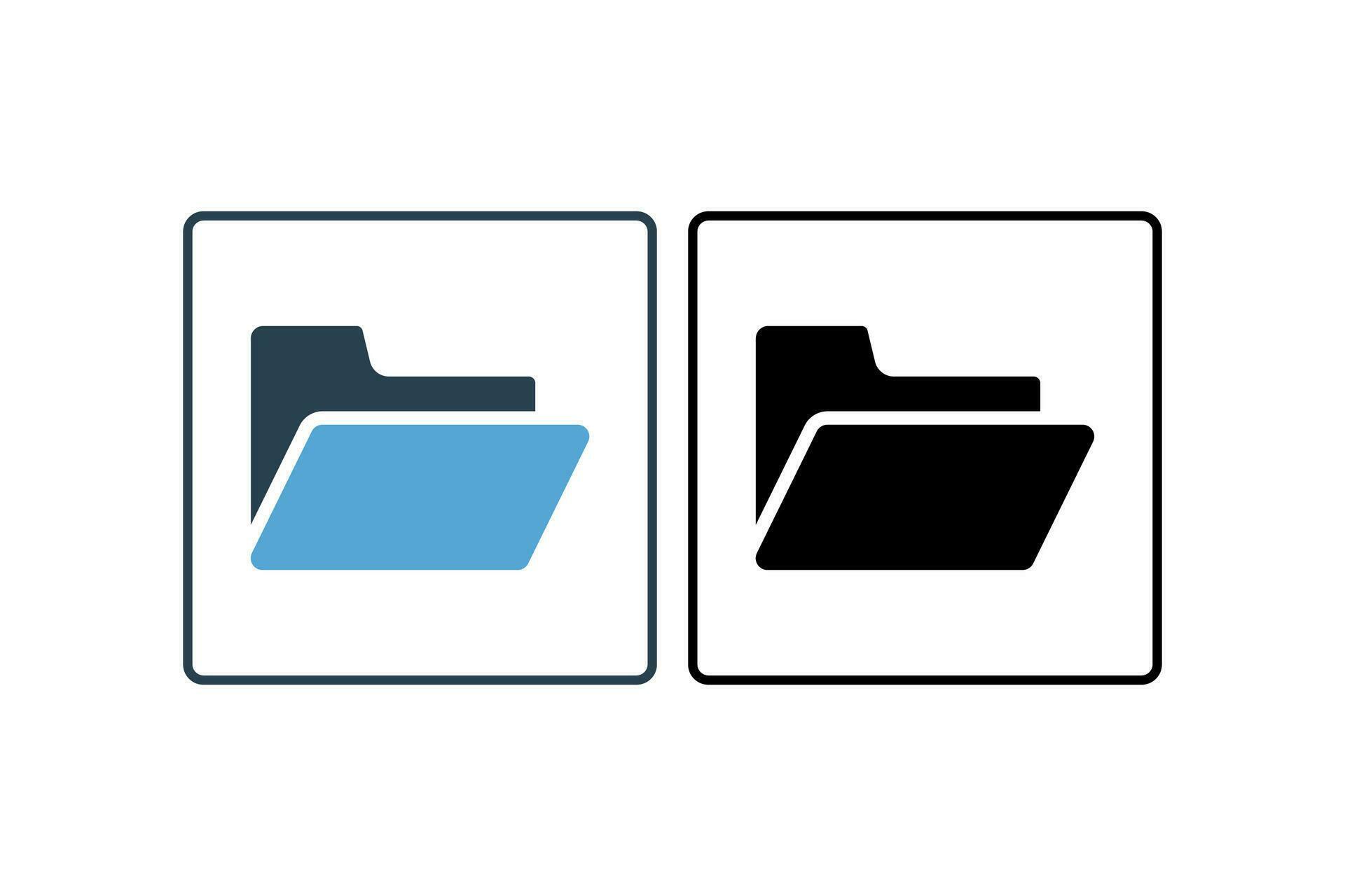 Folder Icon. suitable for web site design, app, user interfaces. solid icon style. Simple vector ...