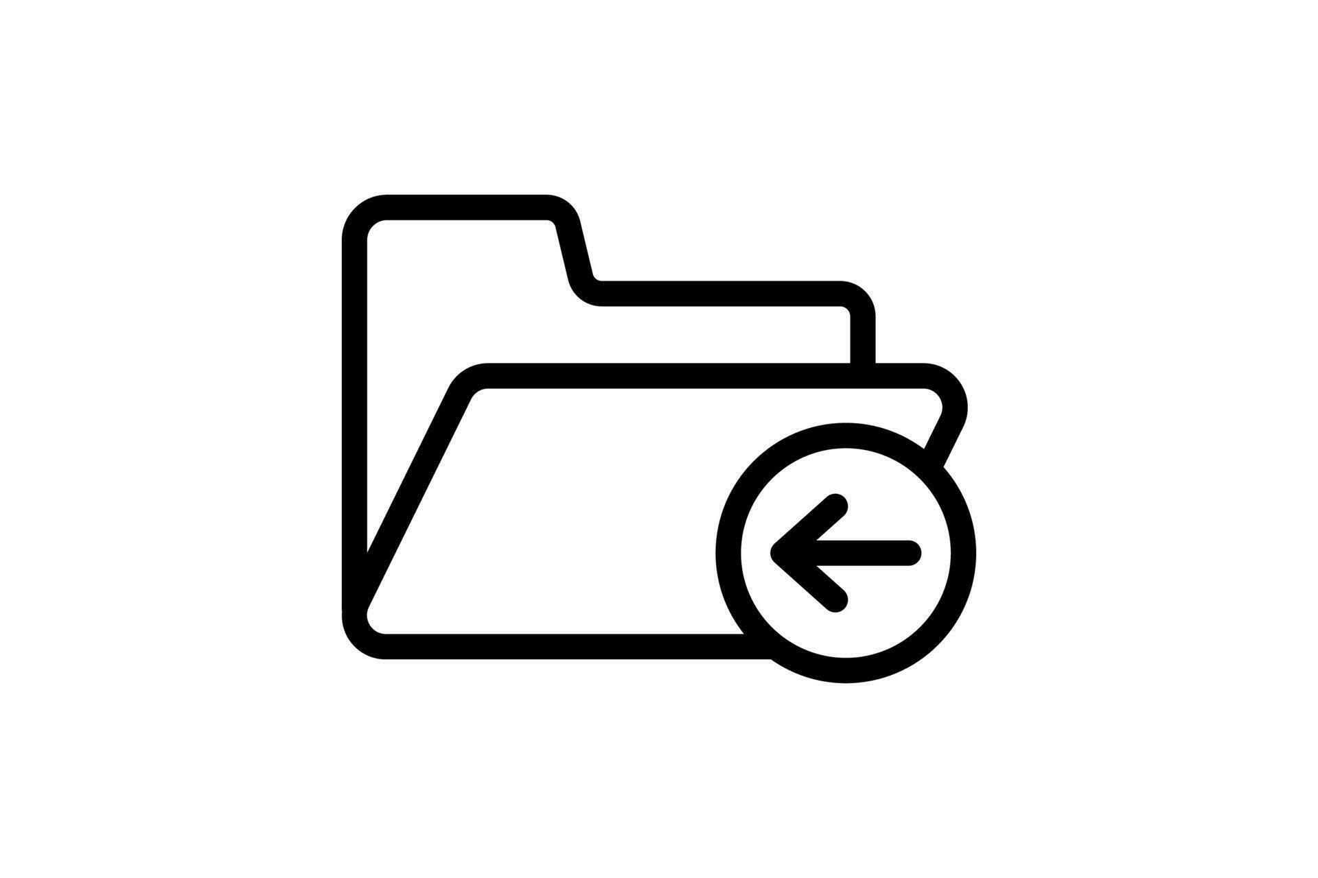 Move to folder Icon. suitable for web site design, app, user interfaces. line icon style. Simple ...