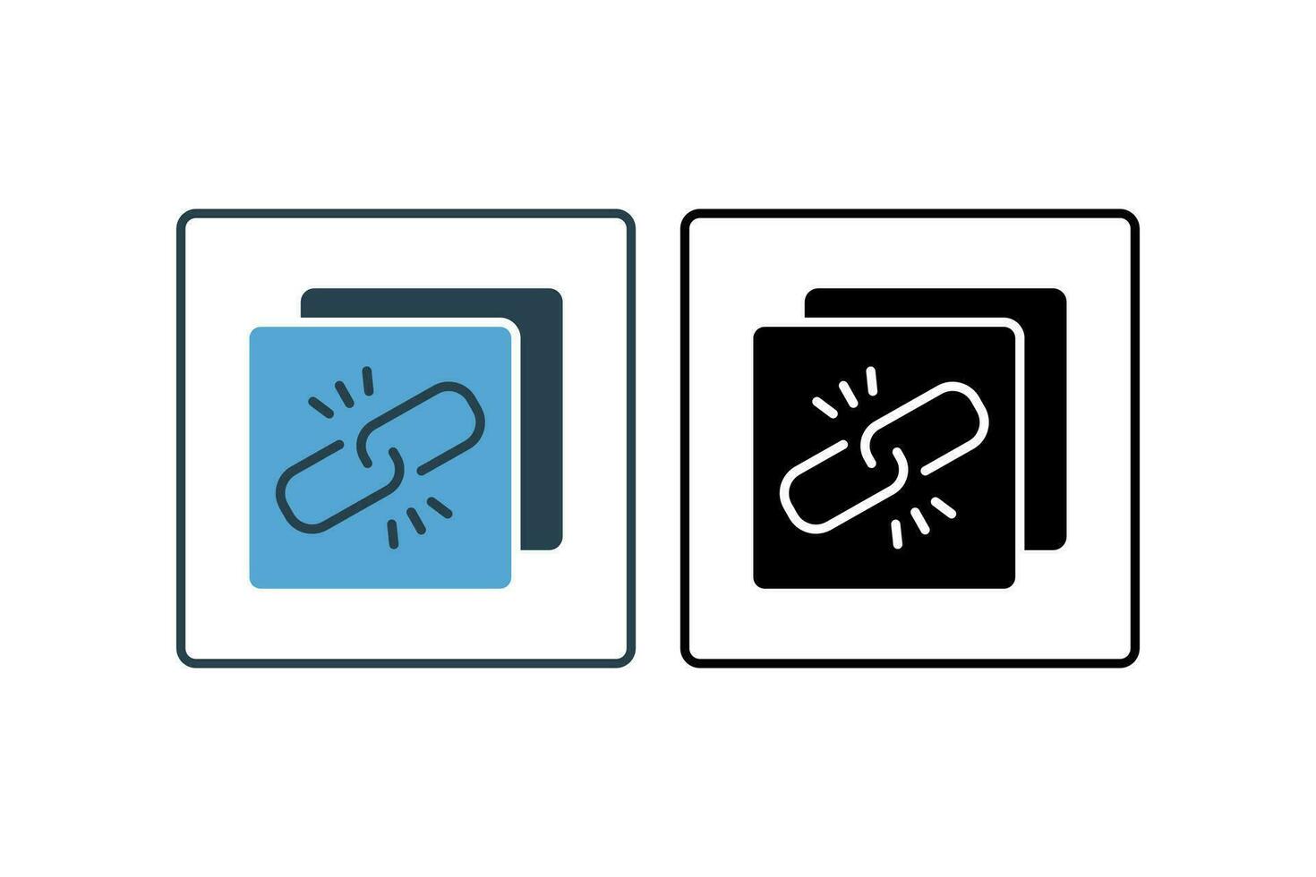 Copy link icon. suitable for web site design, app, user interfaces. solid icon style. Simple ...