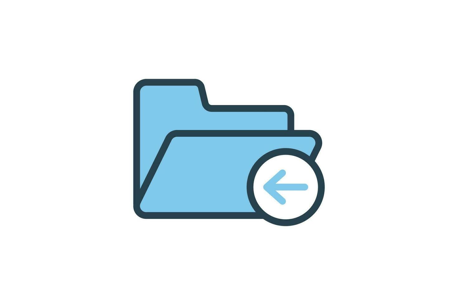 Move to folder Icon. suitable for web site design, app, user interfaces. solid icon style ...