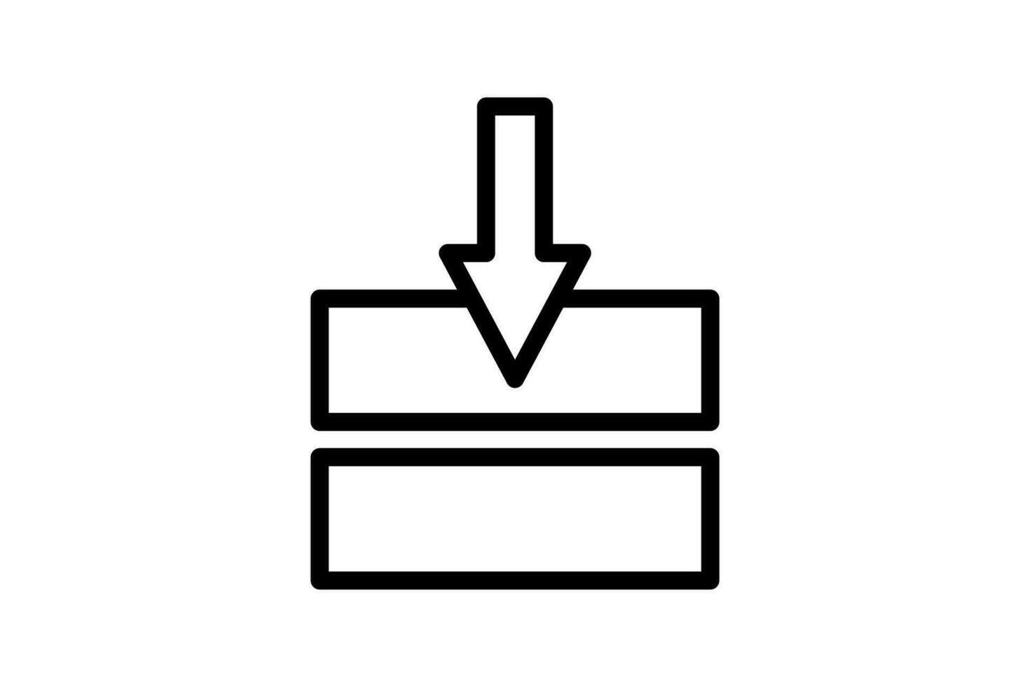 Downloaded icon. suitable for web site design, app, user interfaces. line icon style. Simple ...