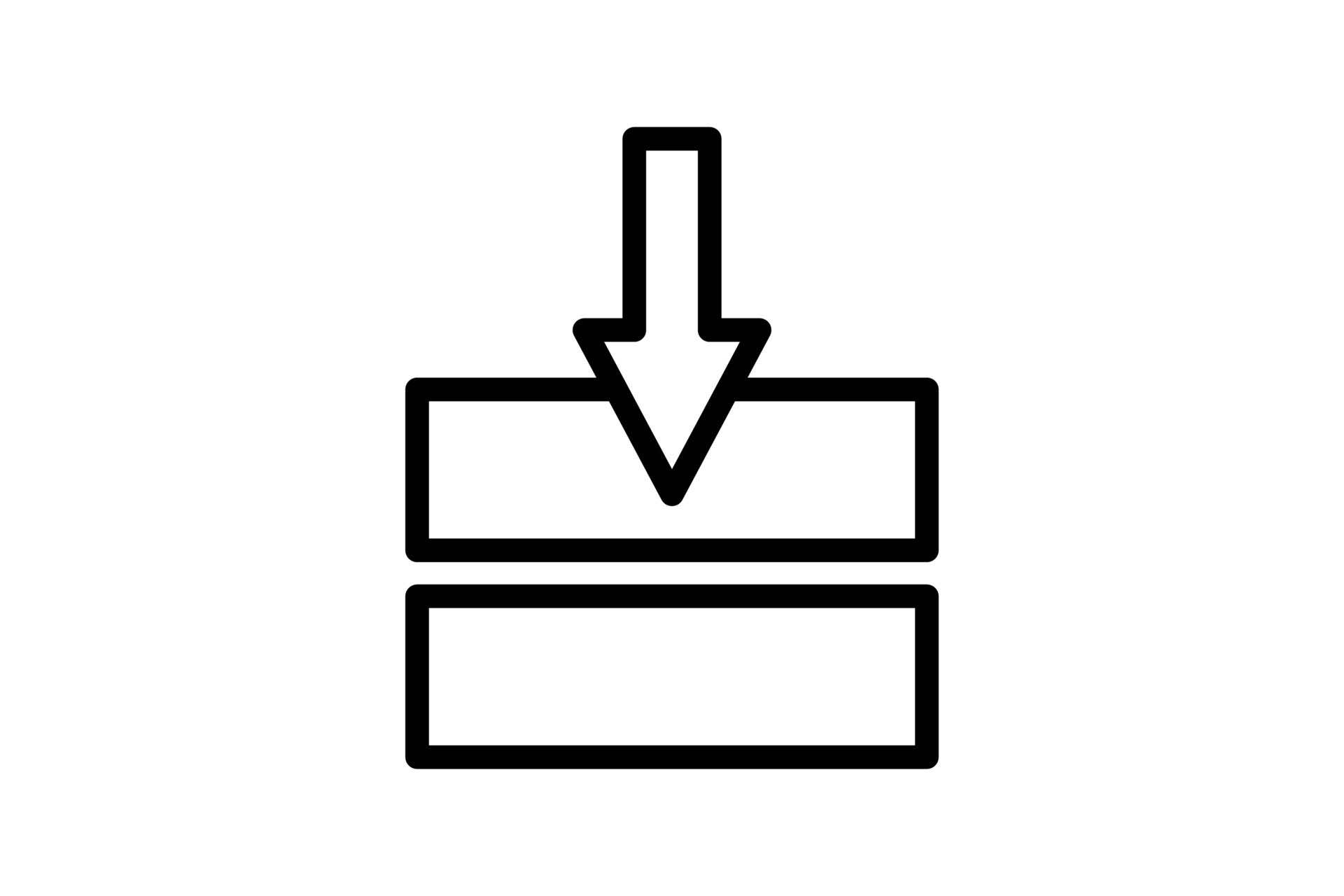 Downloaded icon. suitable for web site design, app, user interfaces. line icon style. Simple ...