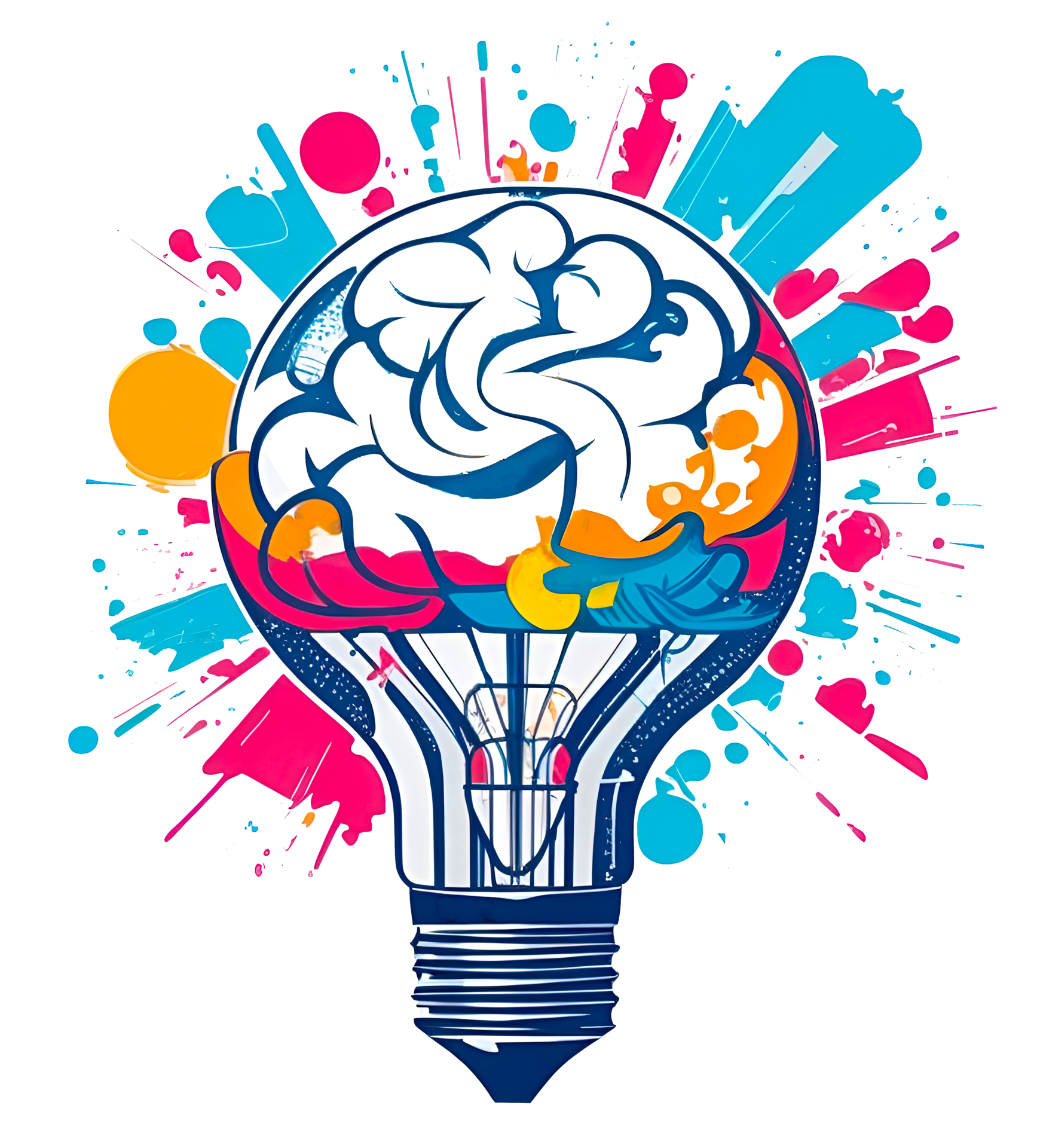 Graffiti Lamp bulb with human brain inside. Idea generation, brainstorm ... Graffiti Lamp bulb with human brain inside. Idea generation, brainstorm ...