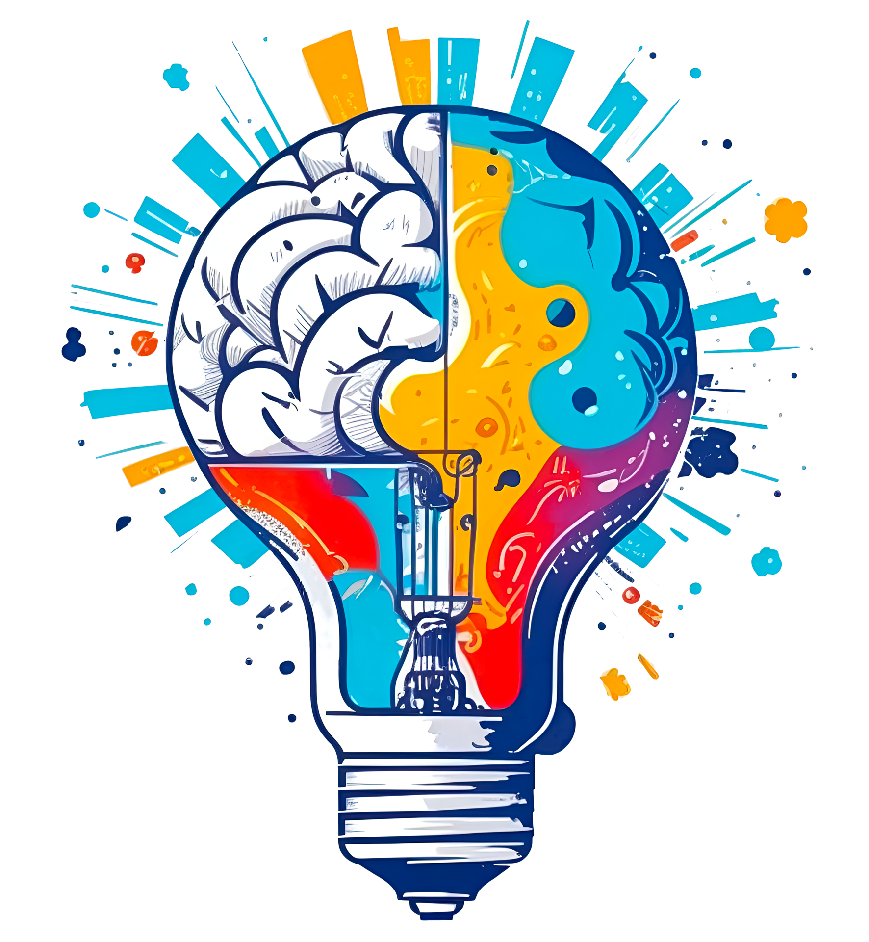 Graffiti Lamp bulb with human brain inside. Idea generation, brainstorm ... Graffiti Lamp bulb with human brain inside. Idea generation, brainstorm ...