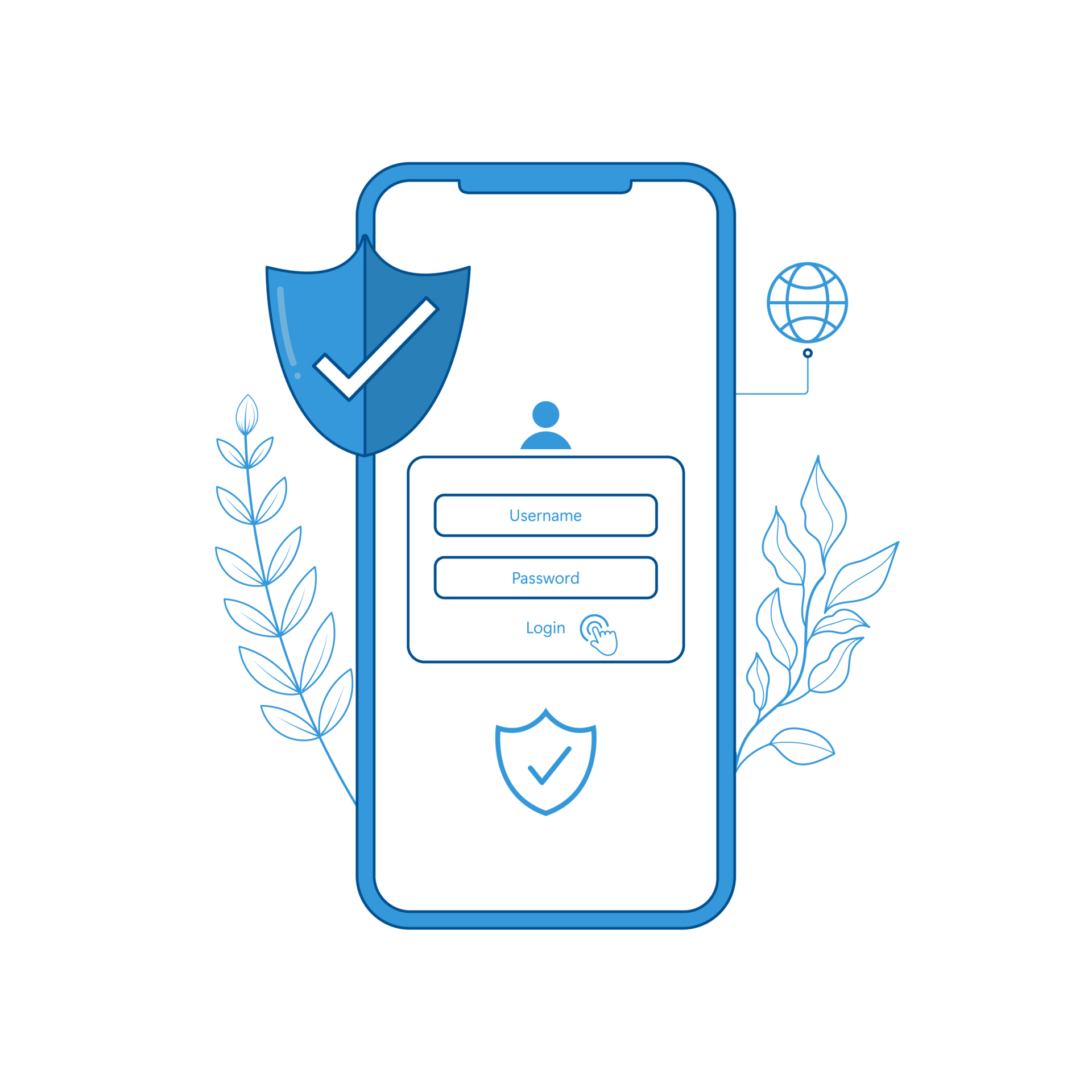 Mobile Security Concept Secure Internet Connection 27389249 Png