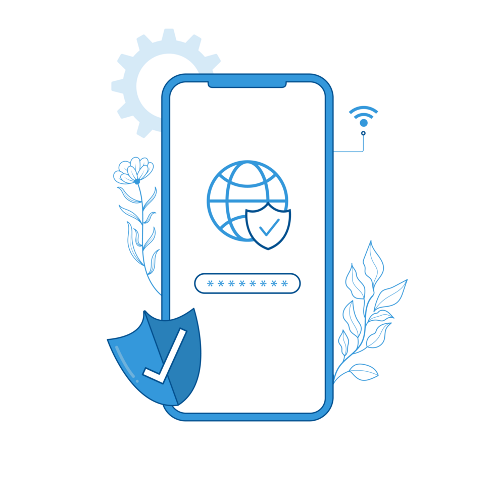 Mobile Security Concept Secure Internet Connection 27389254 Png