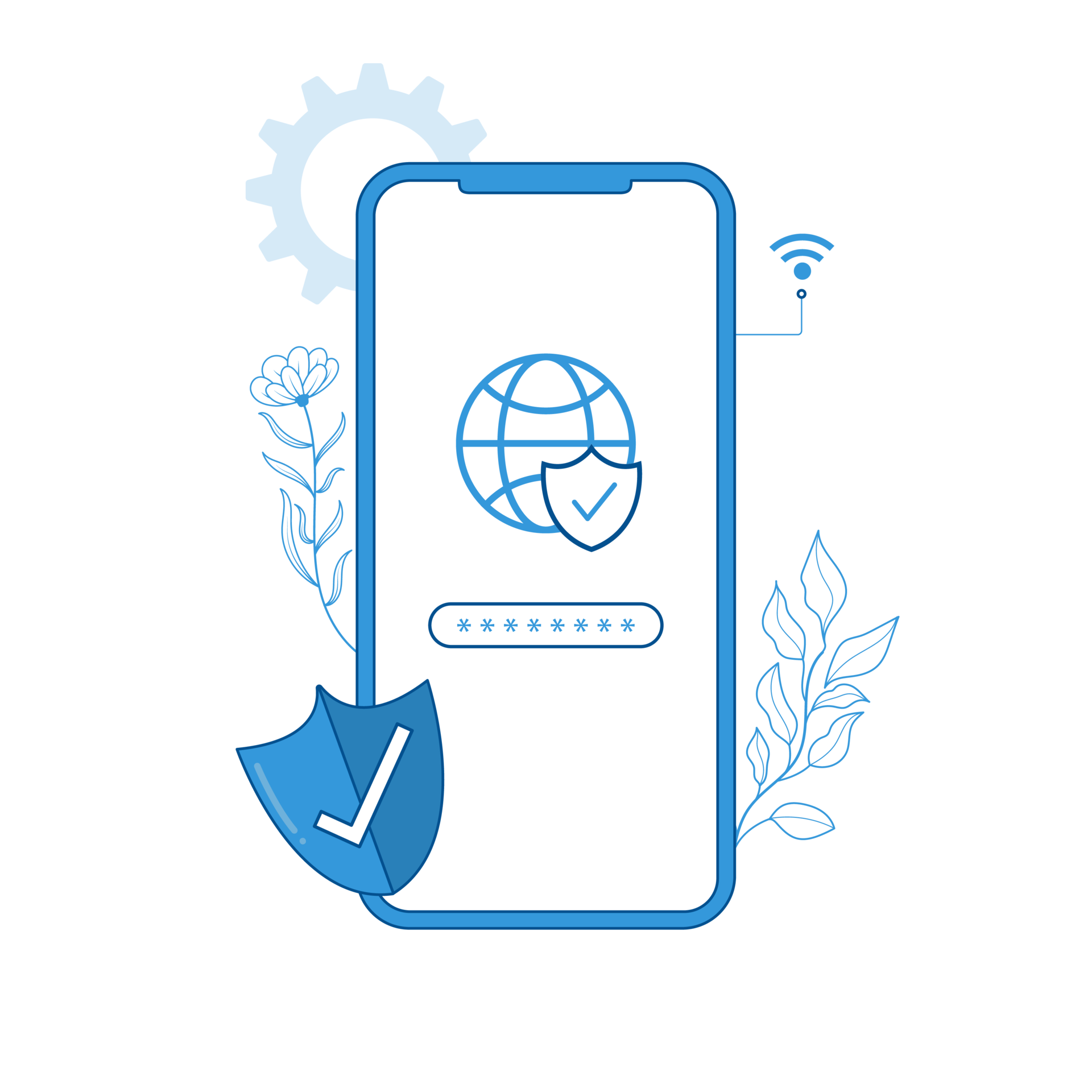 Mobile Security Concept Secure Internet Connection 27389254 Png