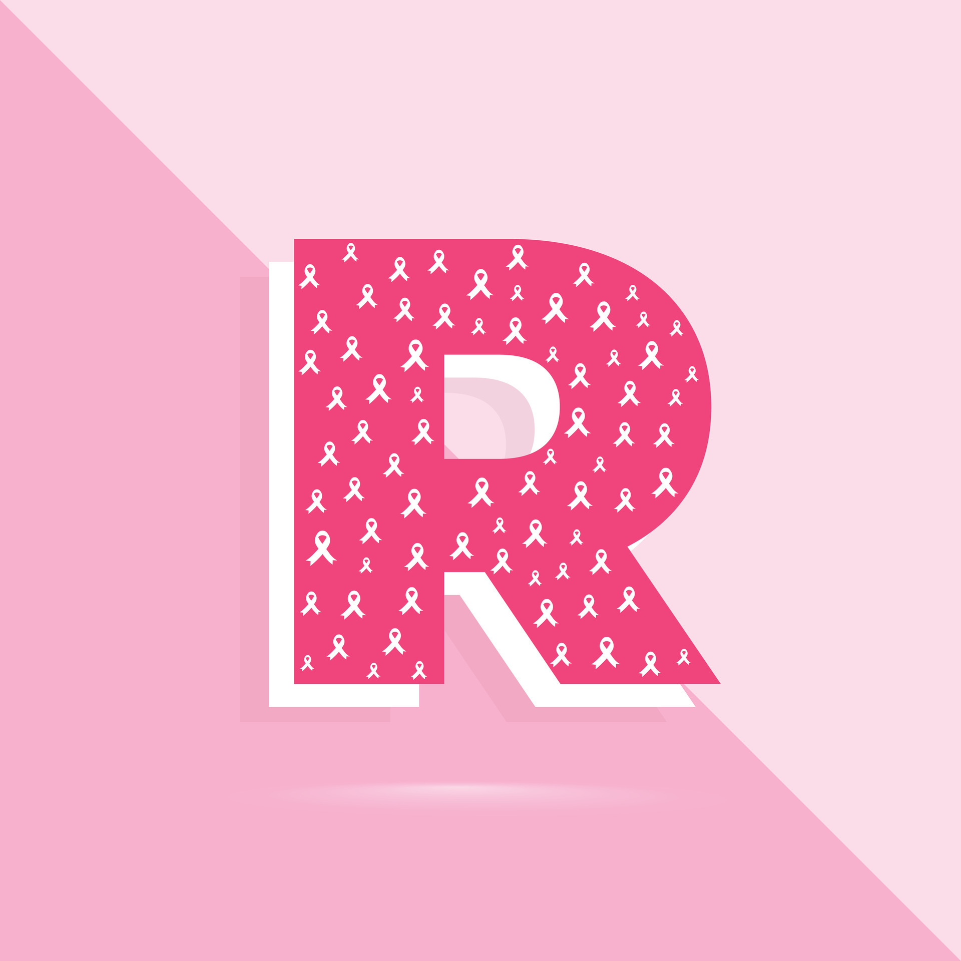 Pink color letter r logo and icon for breast cancer awareness month 27390070 Vector Art at Vecteezy