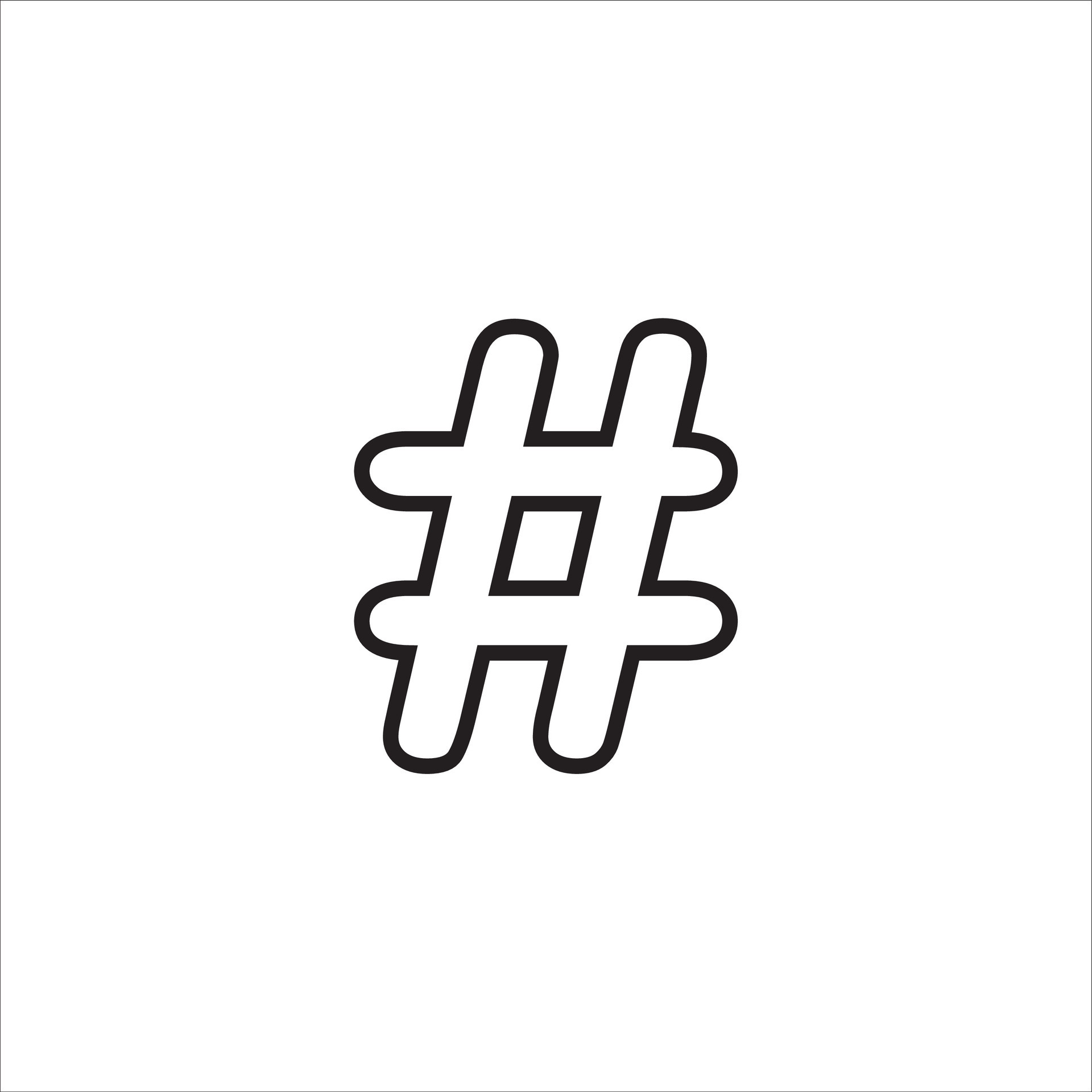 Hashtag icon vector illustration symbol 27391076 Vector Art at Vecteezy