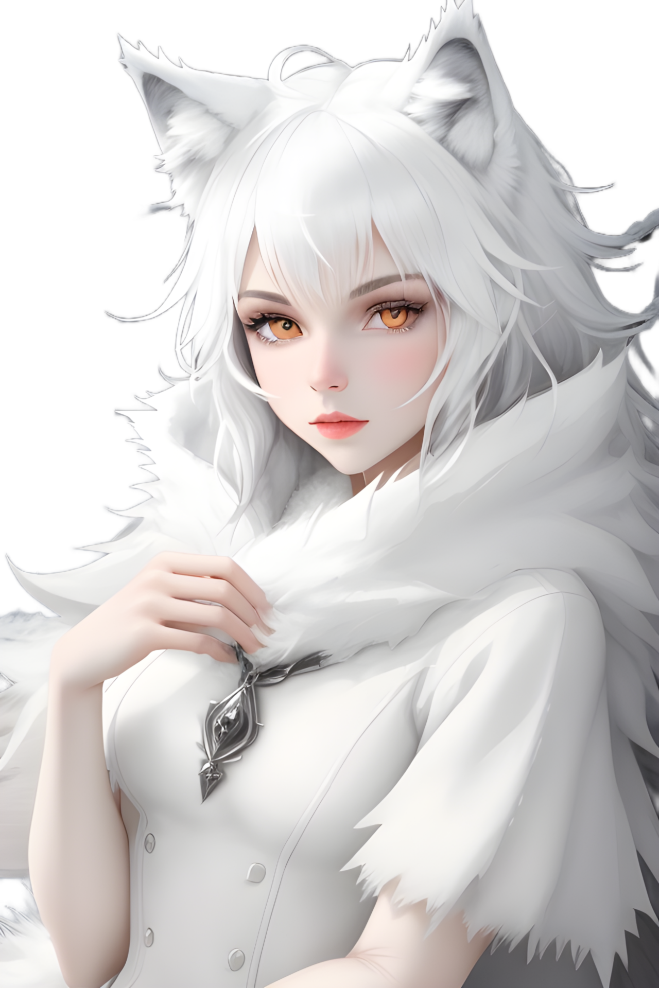 Anime White Fox Demon