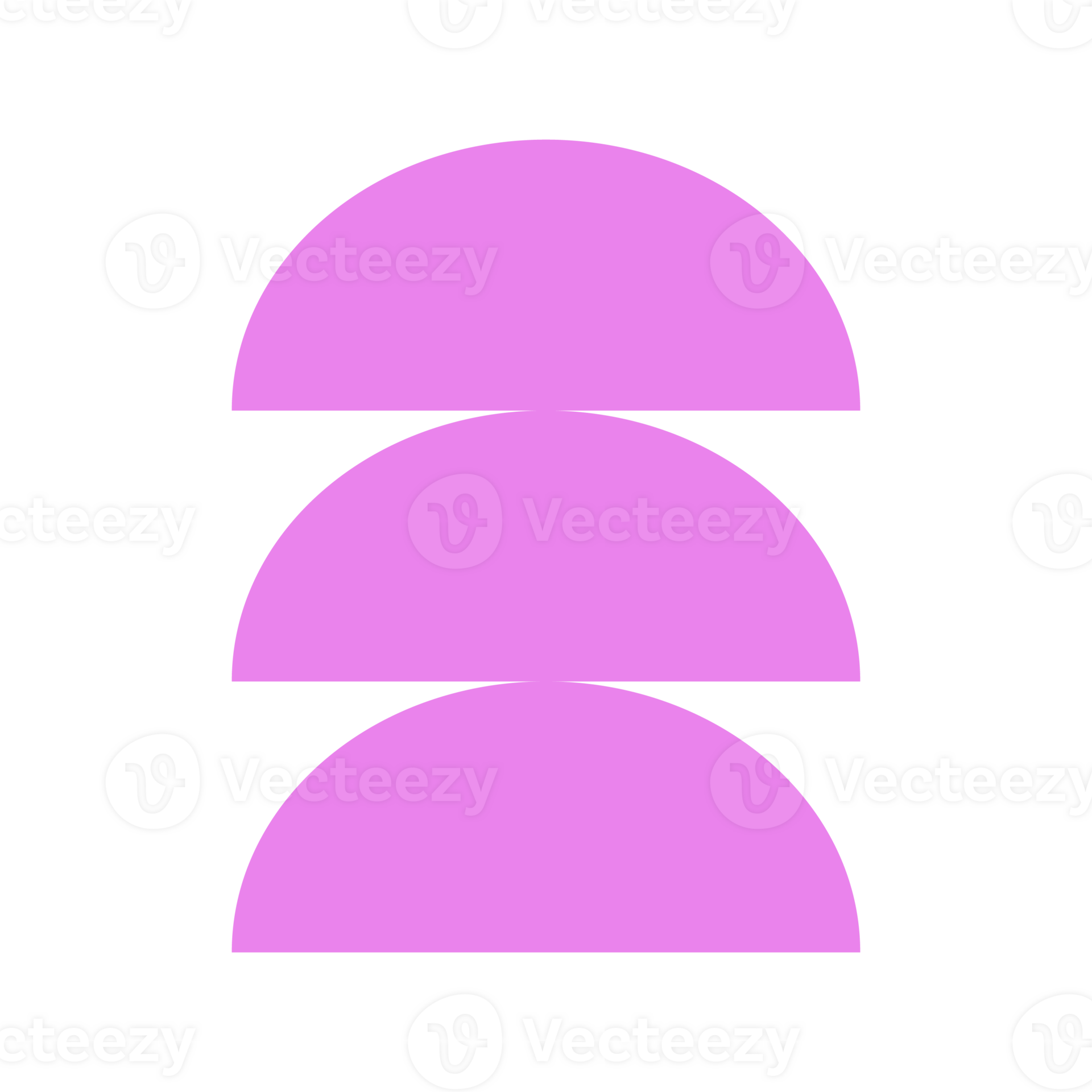 Three Half Circle 50 Geometric Brutalist Shape Set Fill Style 27393495 PNG