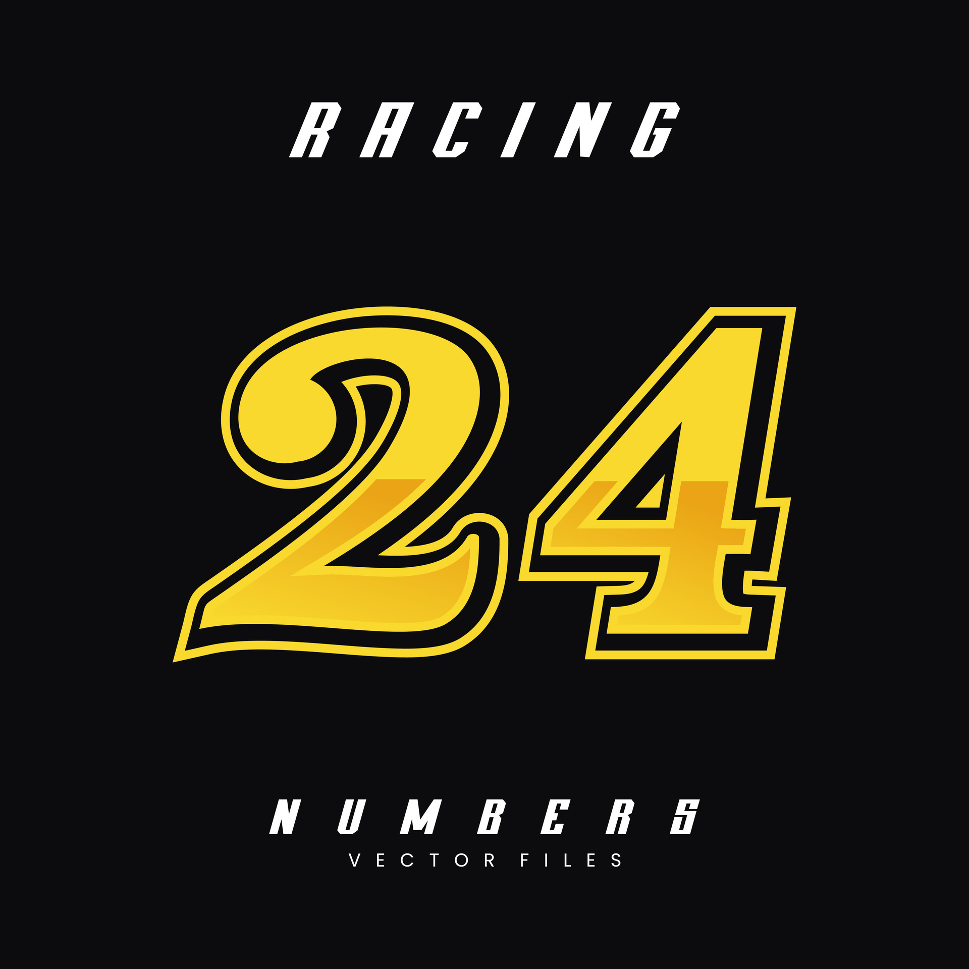 Racing Number 24 Vector Design Template 27395485 Vector Art at Vecteezy