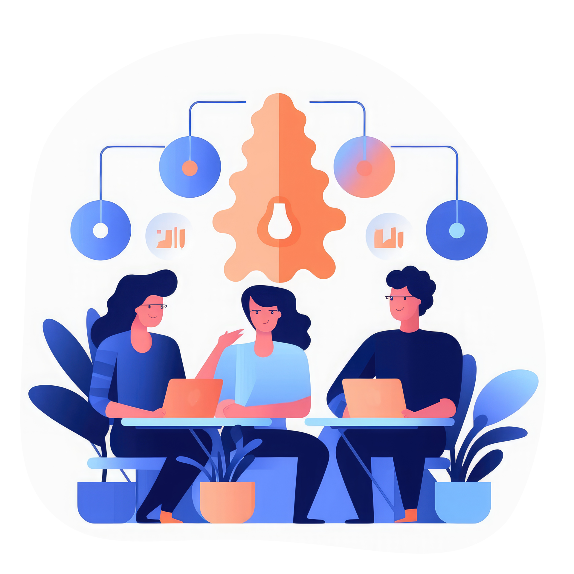 Depict Business Concepts Like Teamwork Innovation Collaboration Or