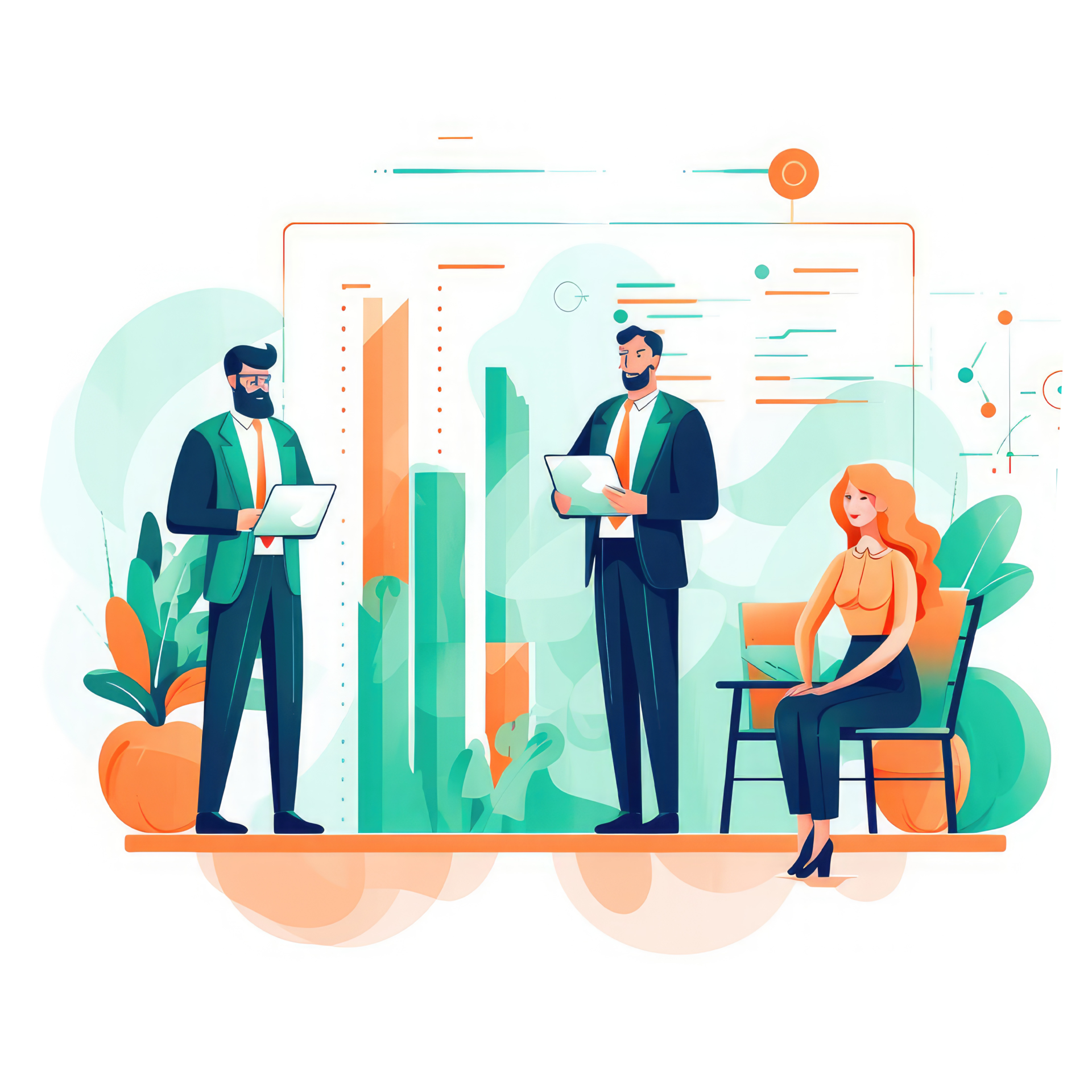 Business Team Preparing Data Analytics Presentation Ai Generated