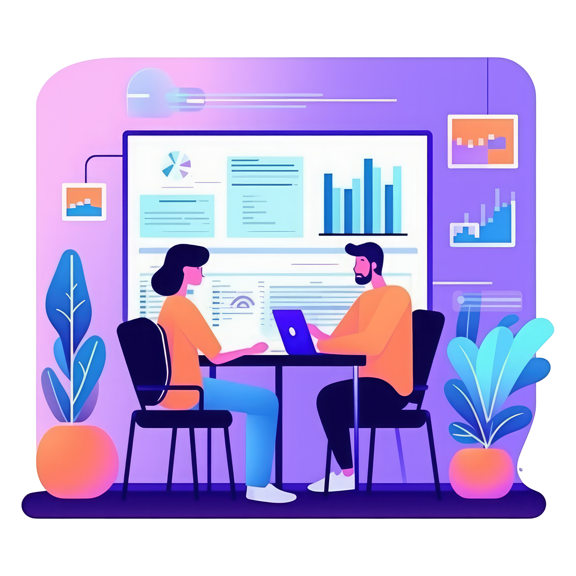 conversation programming data analysis whiteboard, chart, computer ...