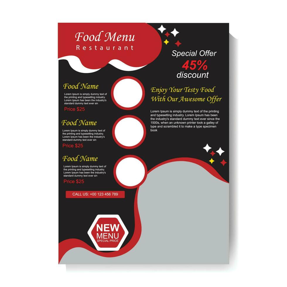 Restaurants Food Menu card Design 27418554 Vector Art at Vecteezy