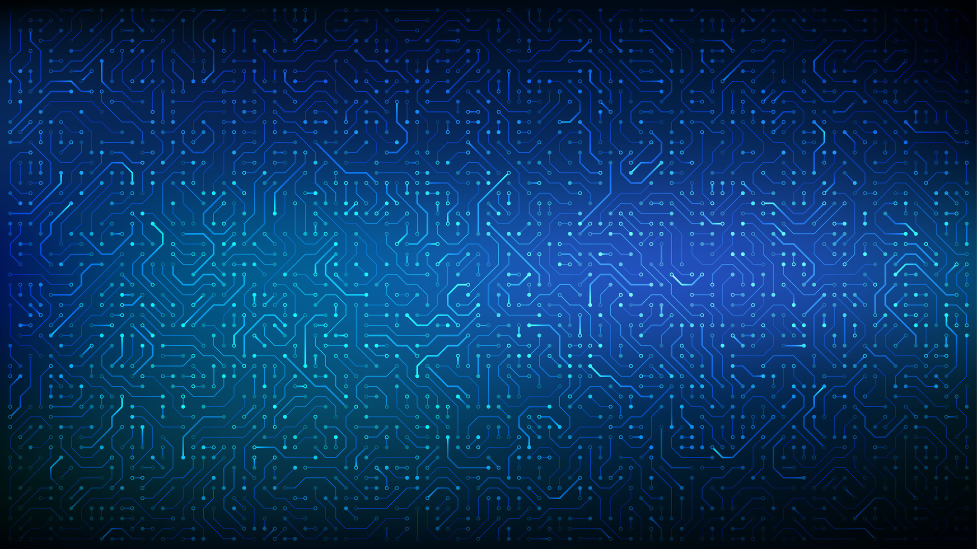 Circuit board background. PCB printed circuit texture. Blue circuit board pattern. High-tech ...