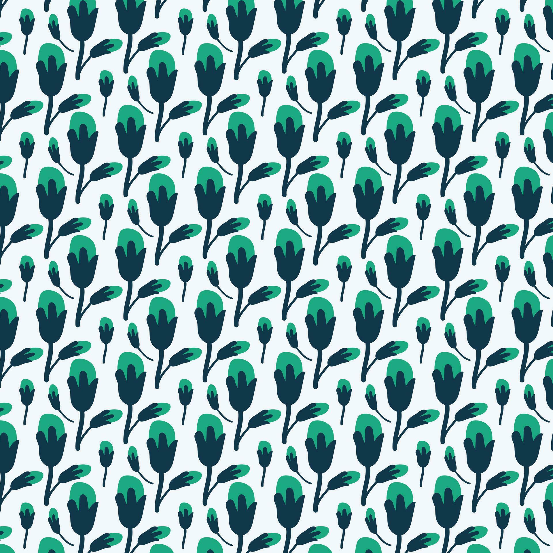 decorative green bud floral flower background pattern 27420353 Vector ...