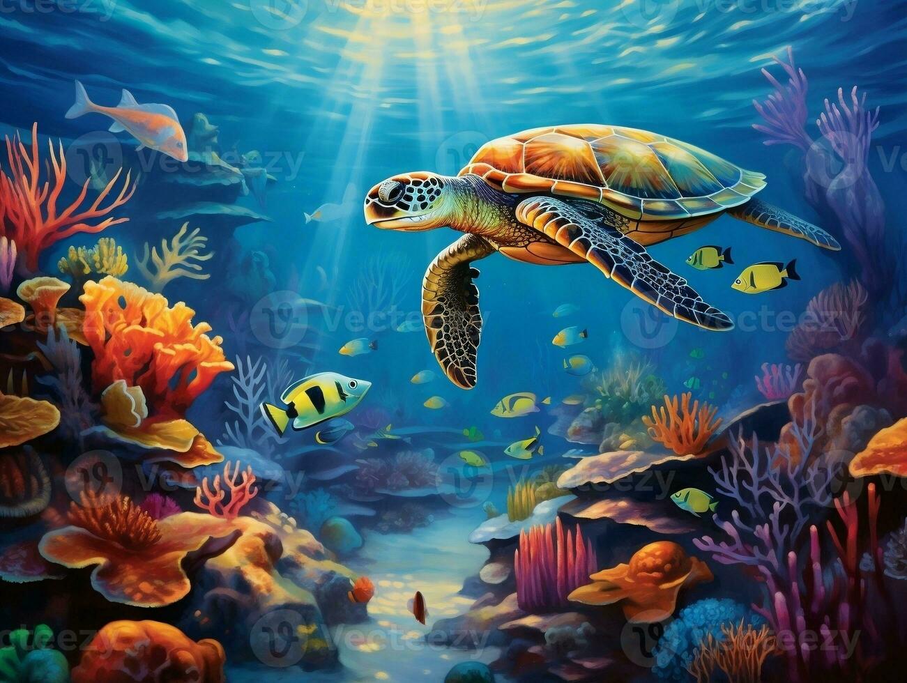 Underwater Sea Life Paintings