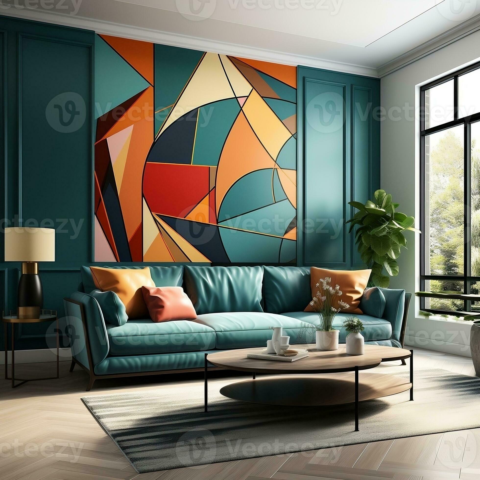 Abstract seamless pattern geometric shape sleek and modern interior ...